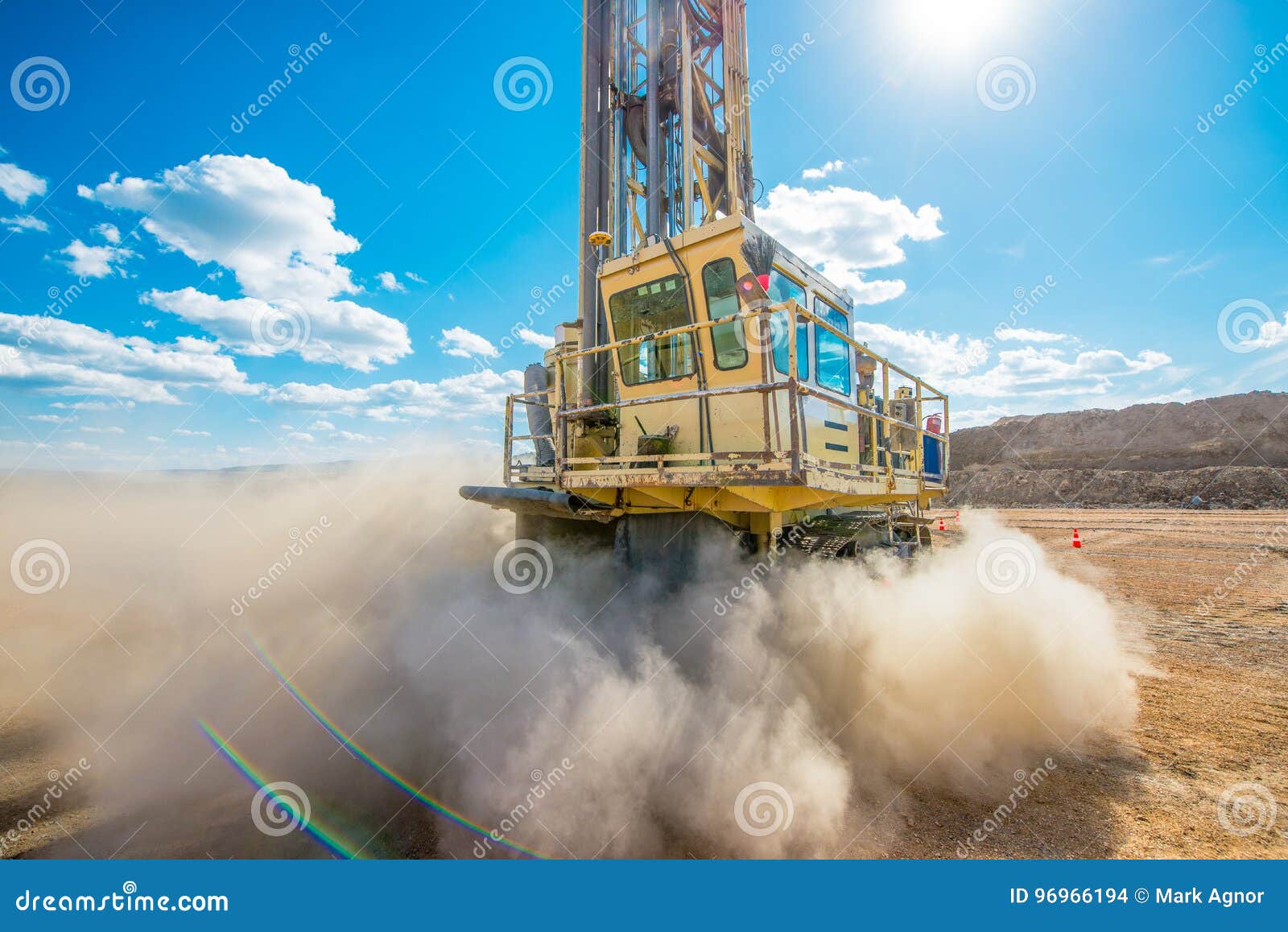 Drilling at an open pit stock photo. Image of explode - 96966194