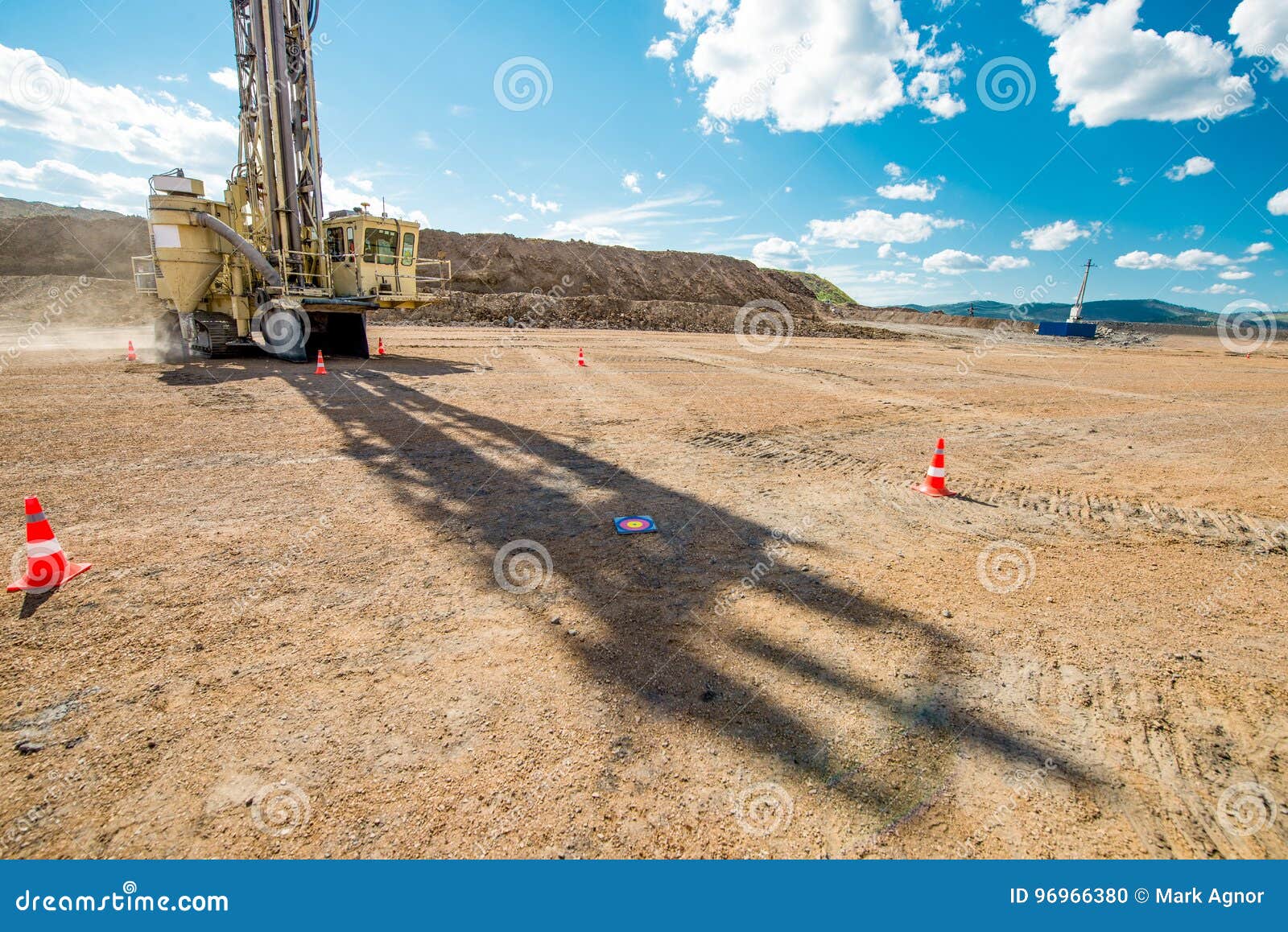 Drilling at an open pit stock photo. Image of coal, production - 96966380