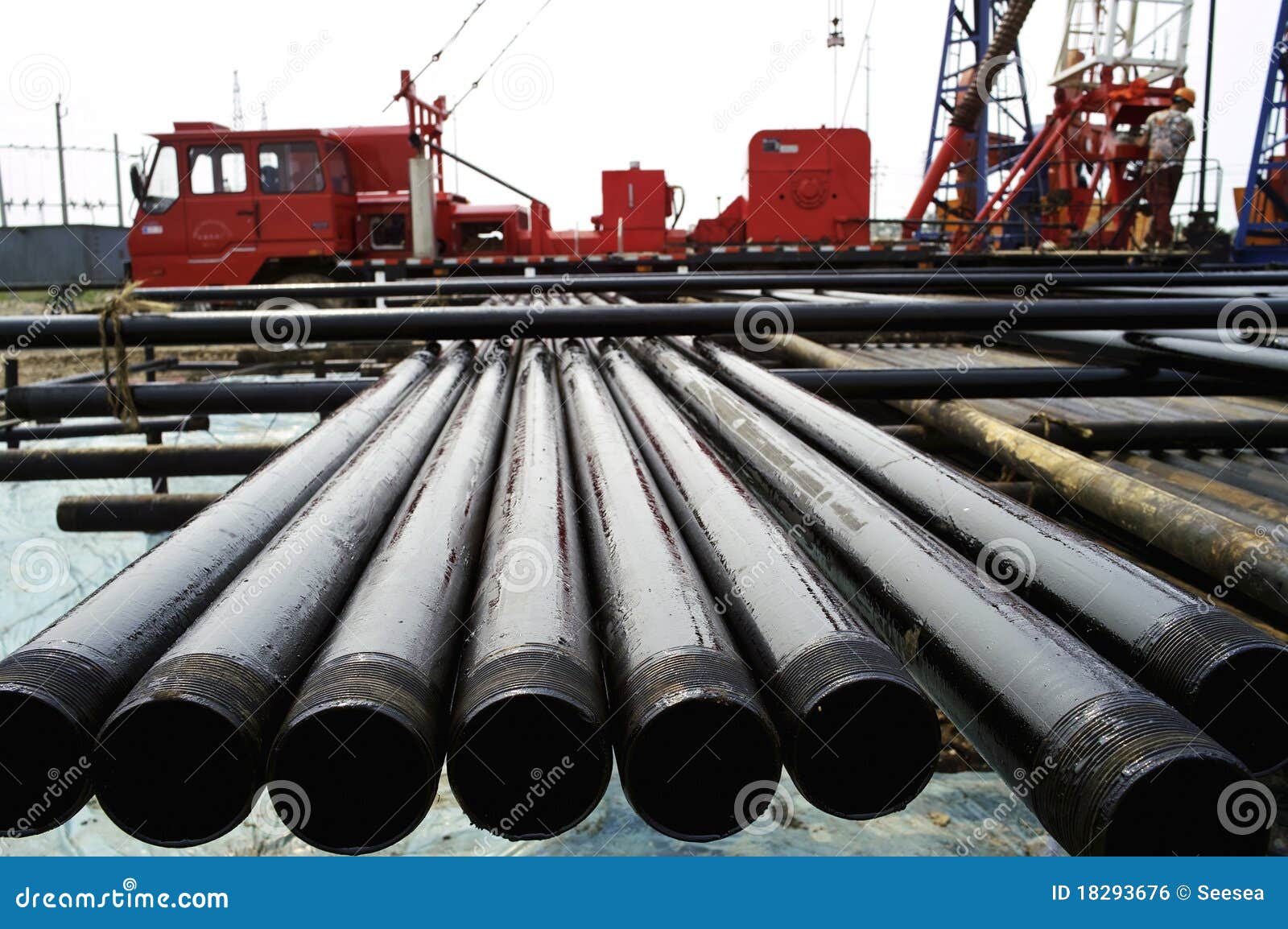 Drilling pipe stock photo. Image of steel, petroleum - 18293676