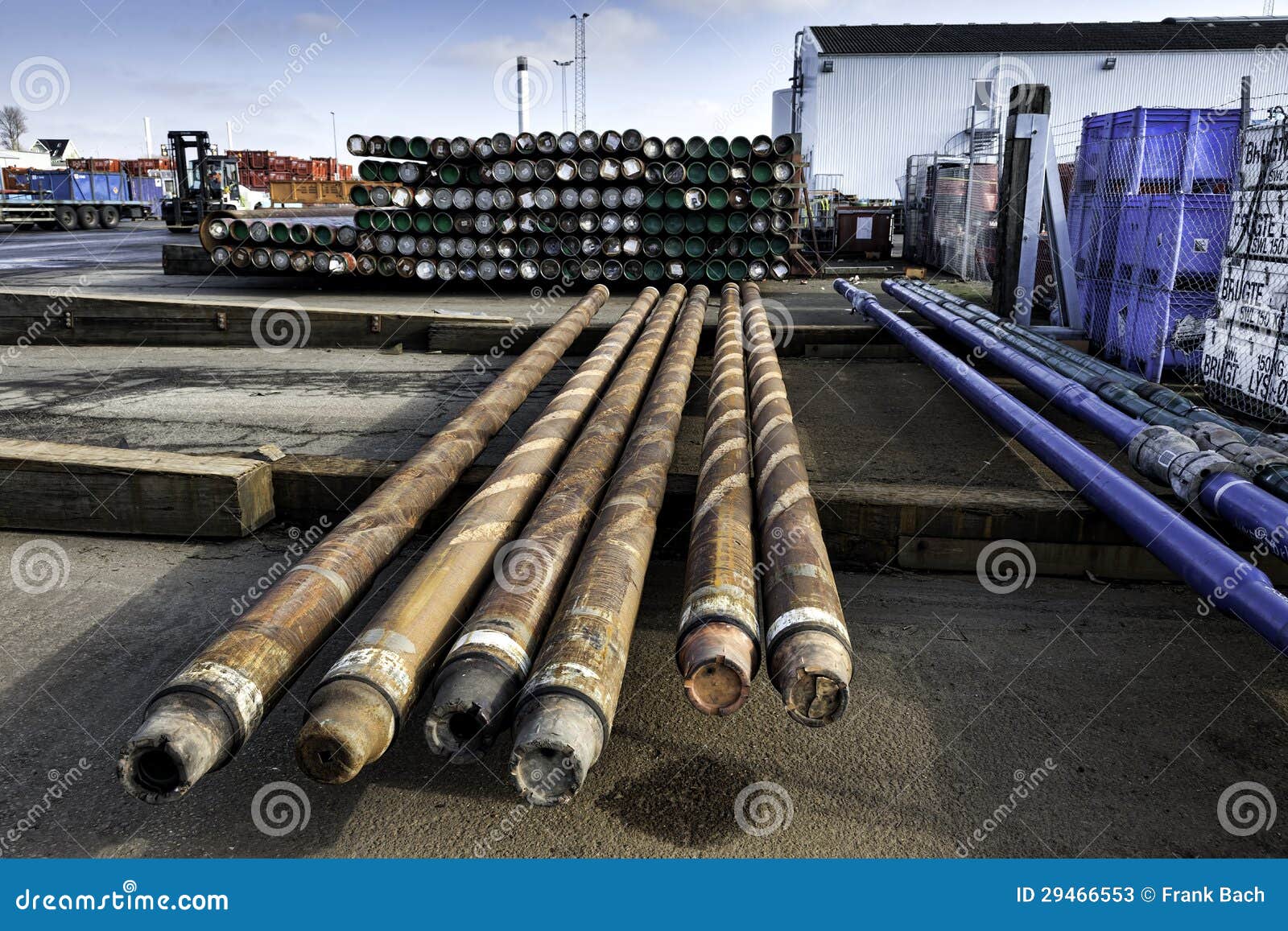 Drilling pipes for oil stock image. Image of work, industrial - 29466553