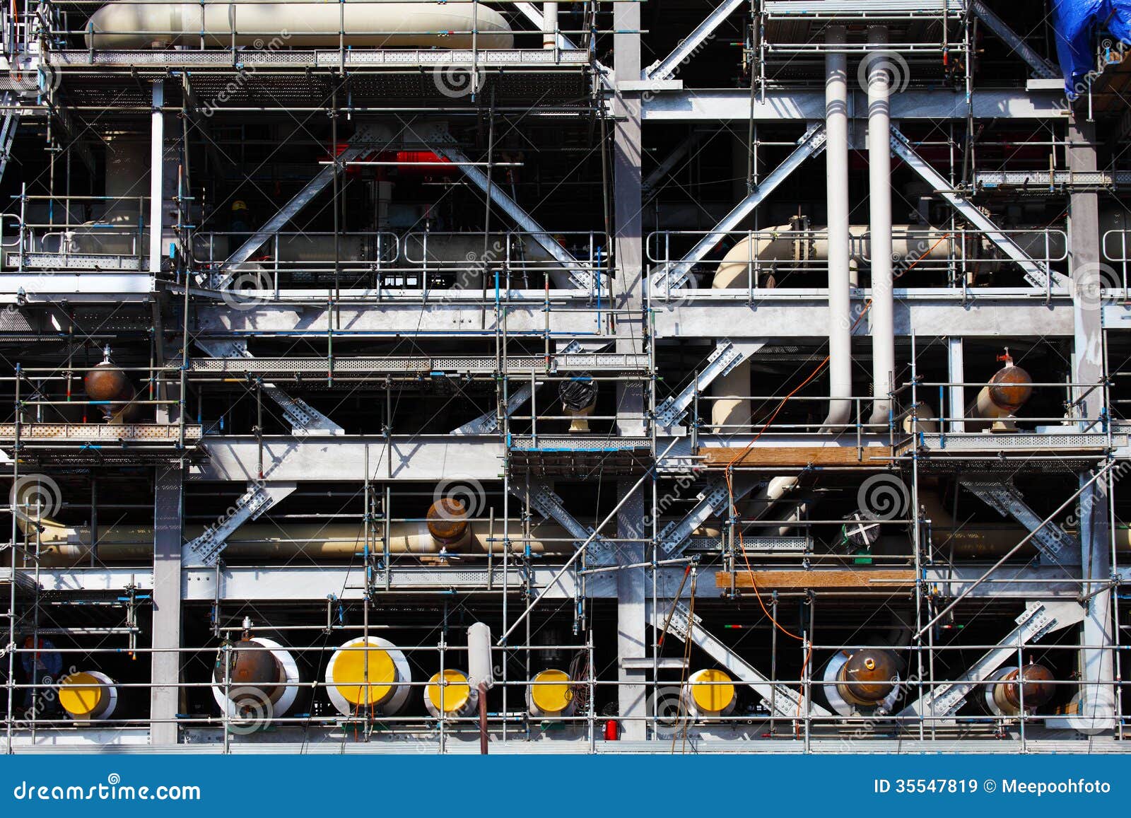 Drilling Platform Under Construction Stock Image - Image of technology ...