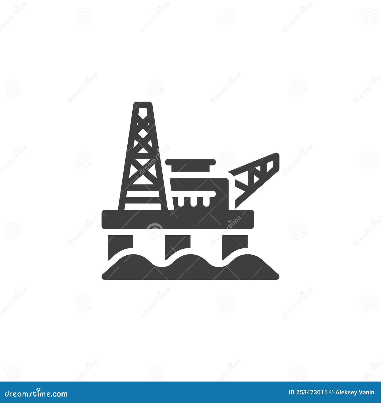 Drilling Platform Vector Icon Stock Vector - Illustration of design ...