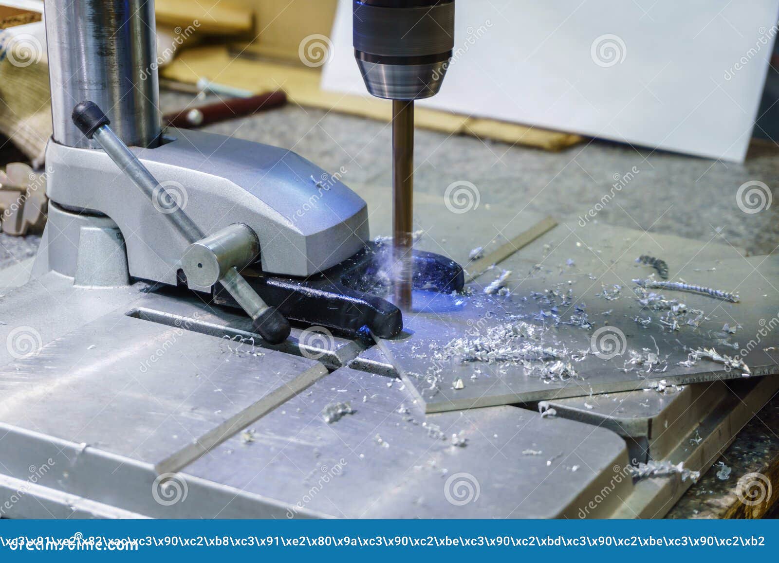 Drilling process stock photo. Image of ready, clamped - 130305256