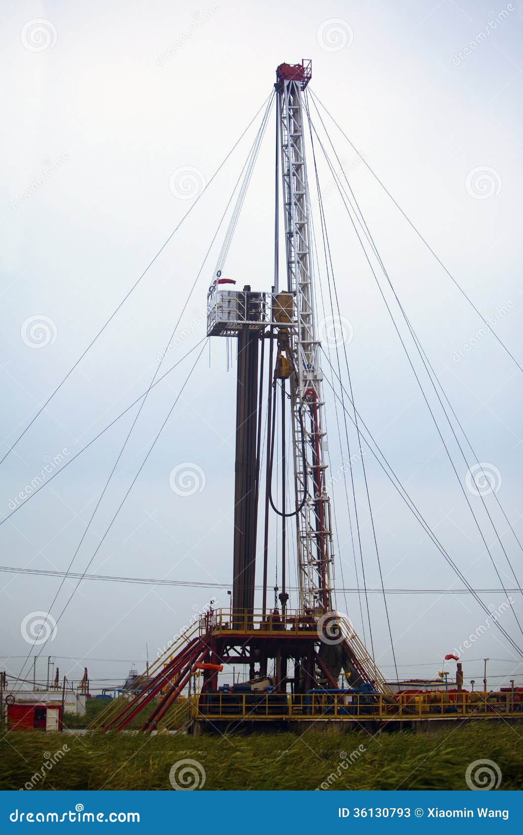 Drilling rig in the clouds stock image. Image of drilling - 36130793