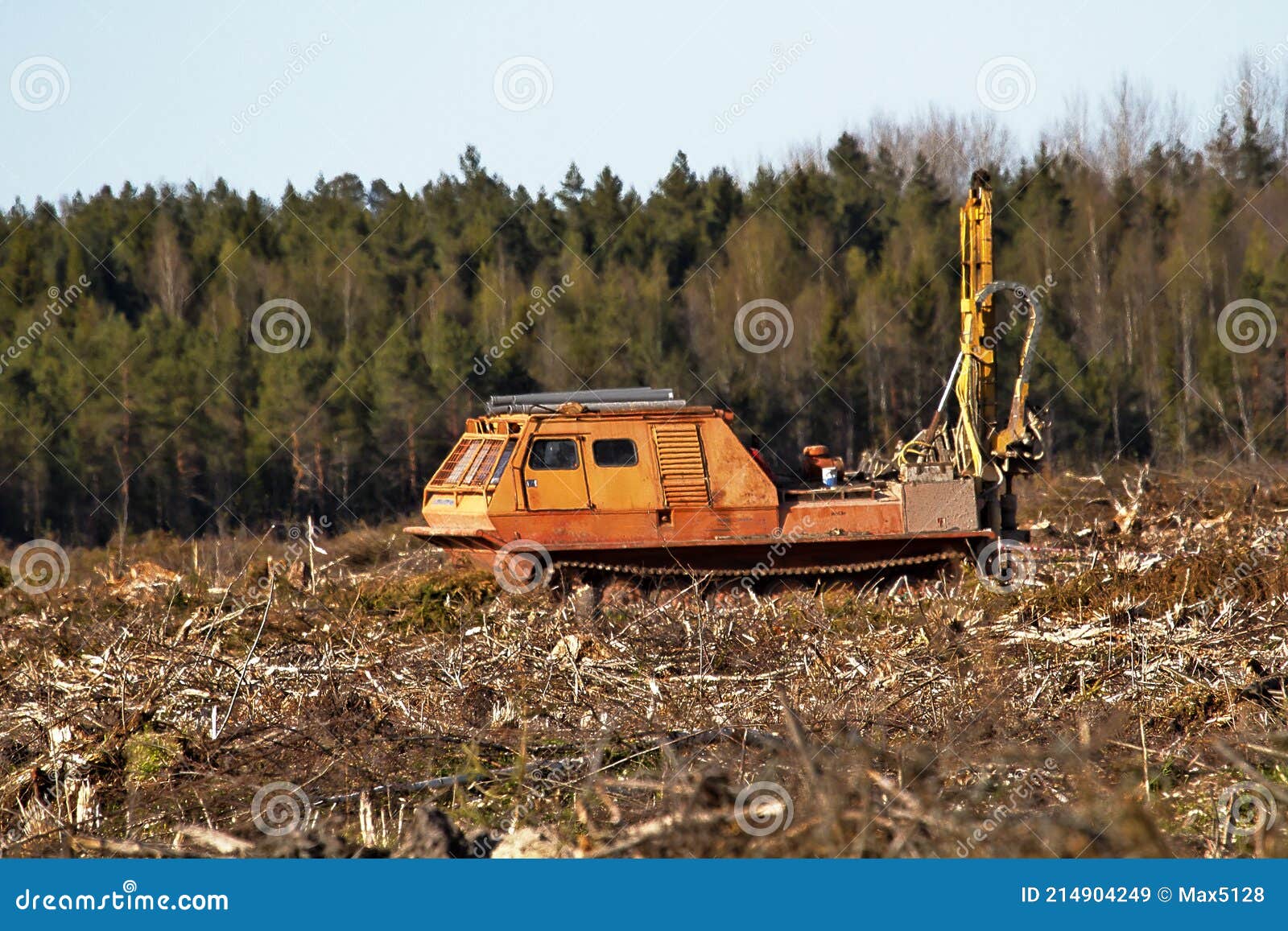 Drilling Rig on Crawler Track Stock Image - Image of exploring, device ...