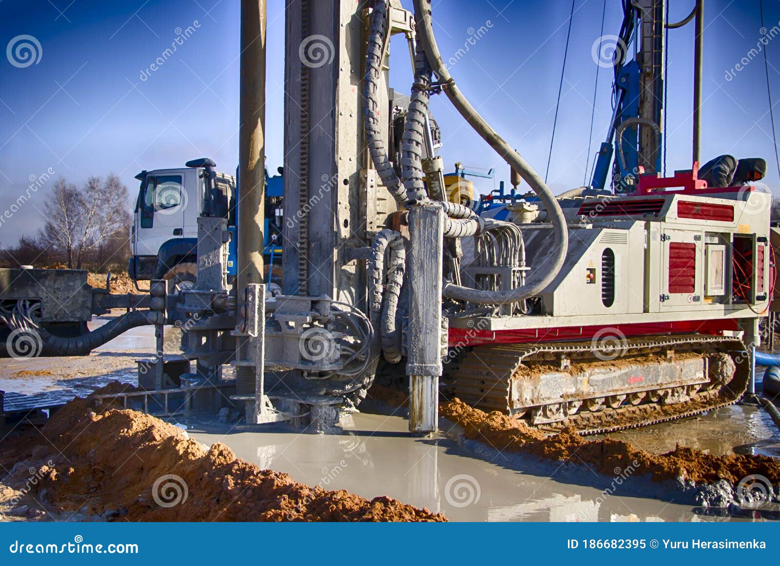 Drilling Rig. Drilling Deep Wells Coring Industry Mineral Exploration ...