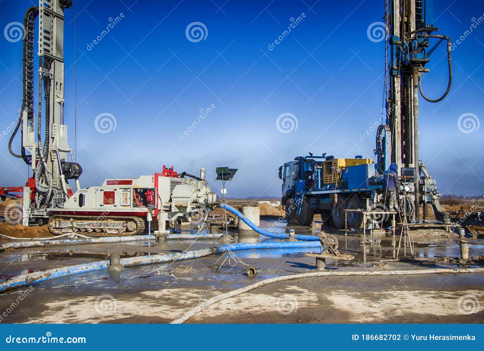 Drilling Rig. Drilling Deep Wells. Coring Stock Photo - Image of ...