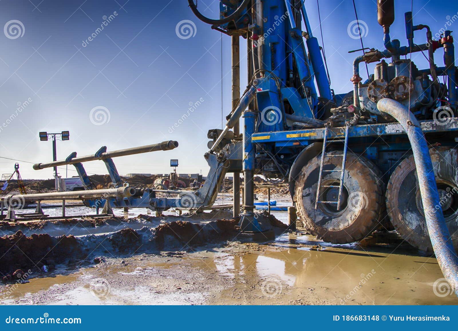 Drilling Rig. Drilling Deep Wells. Coring Stock Photo - Image of hole ...