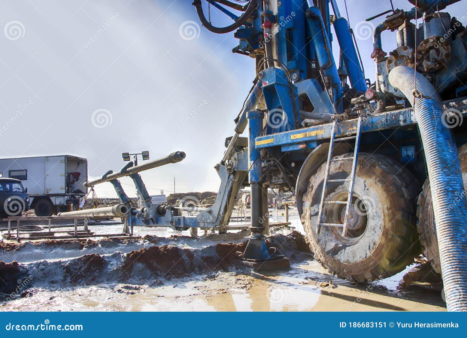 Drilling Rig. Drilling Deep Wells. Coring Stock Image - Image of deep ...