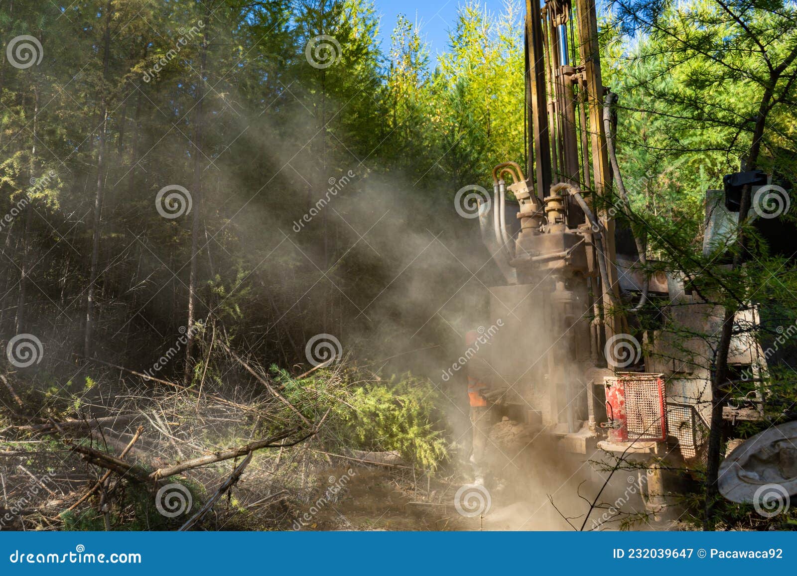 Drilling Rig while Drilling Engineering Prospecting Wells for Sand and ...
