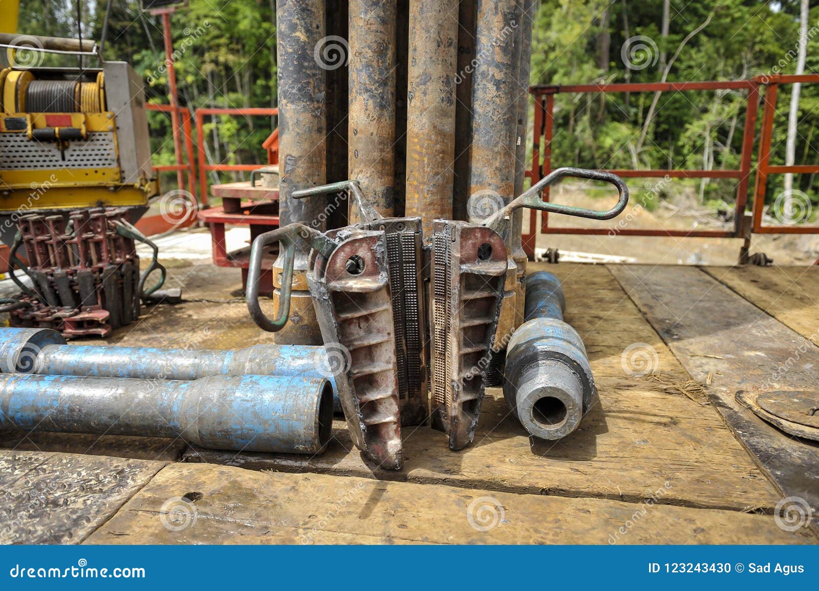 Drill pipe stock photo. Image of exploration, hydrocarbon - 123243430