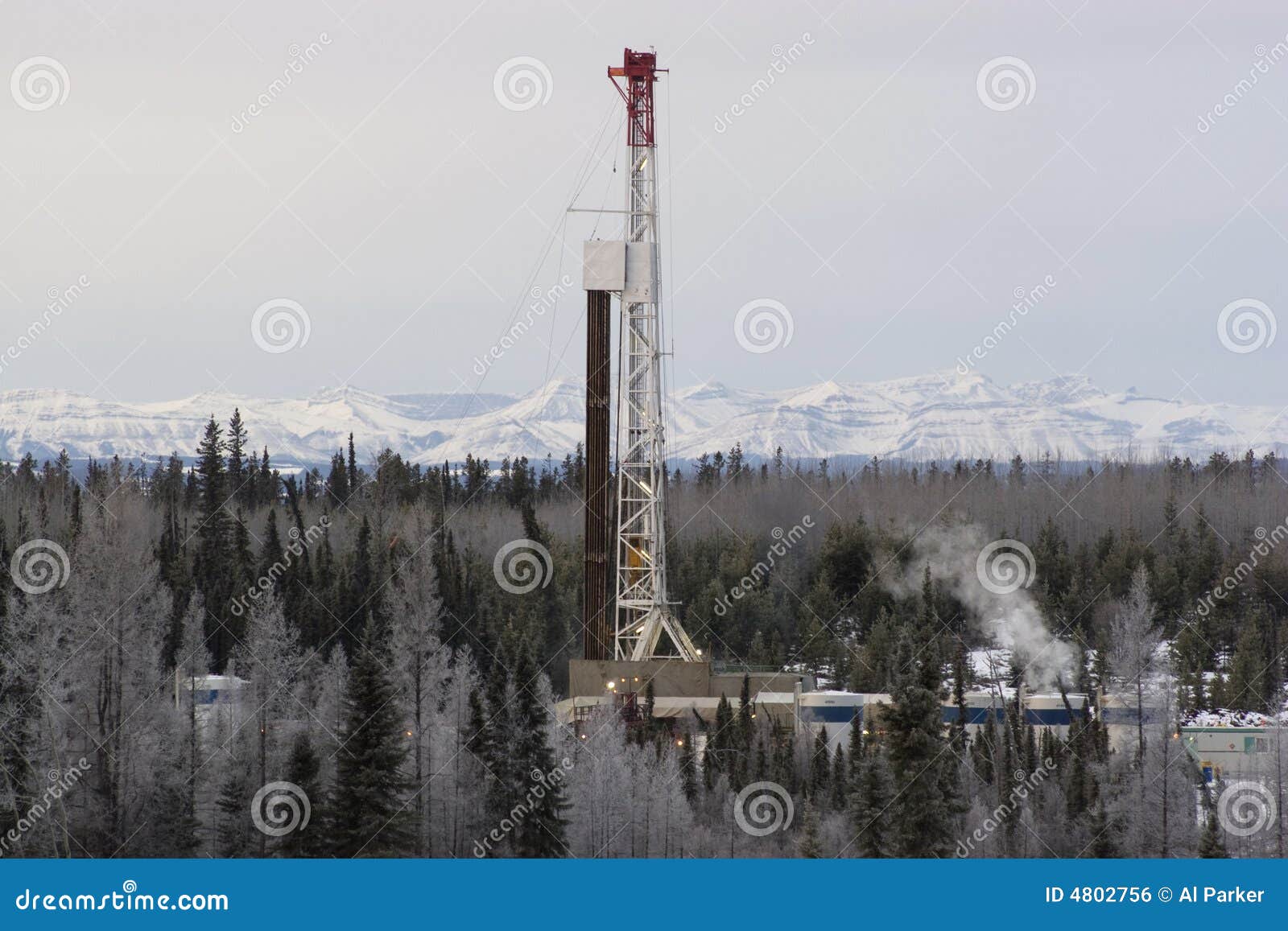 Drilling Rig in the Mountains Stock Photo - Image of pipe, power: 4802756