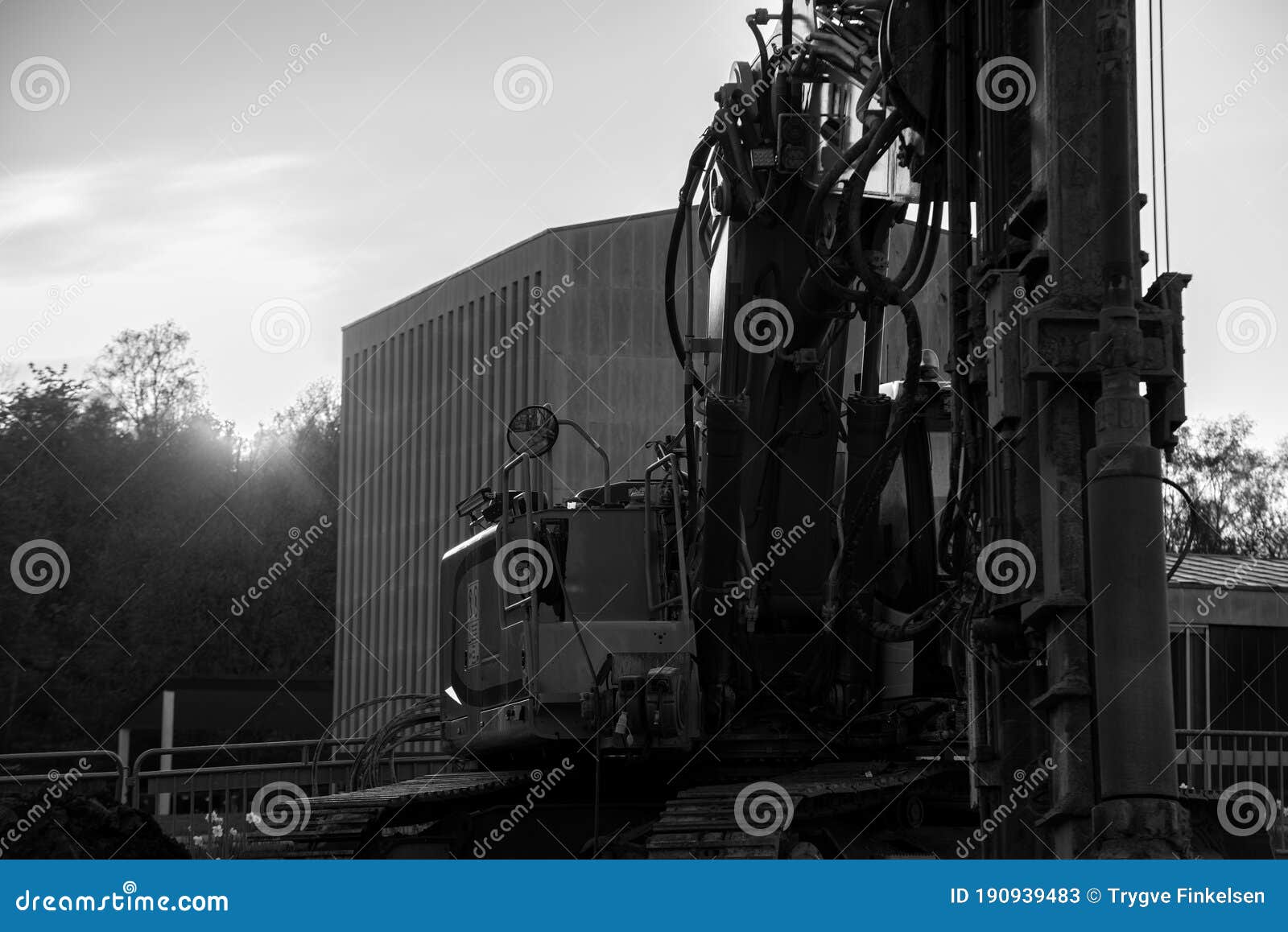 Drilling Rig Mounted on an Excavator Stock Image - Image of petroleum ...