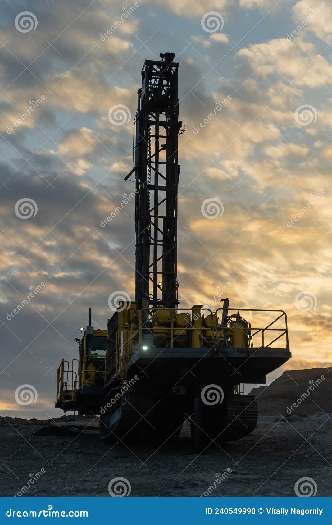 Drilling Rig in an Open Pit. Stock Photo - Image of industry, open ...