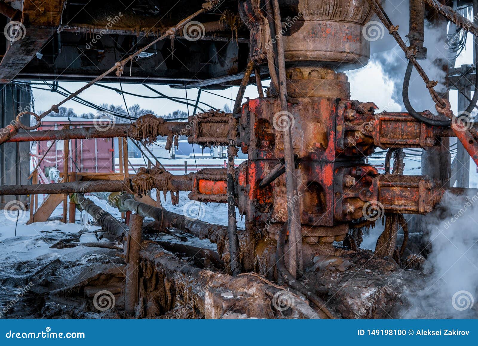 Oil Drilling Rig Operation on the Oil Platform in Oil and Gas Industry ...