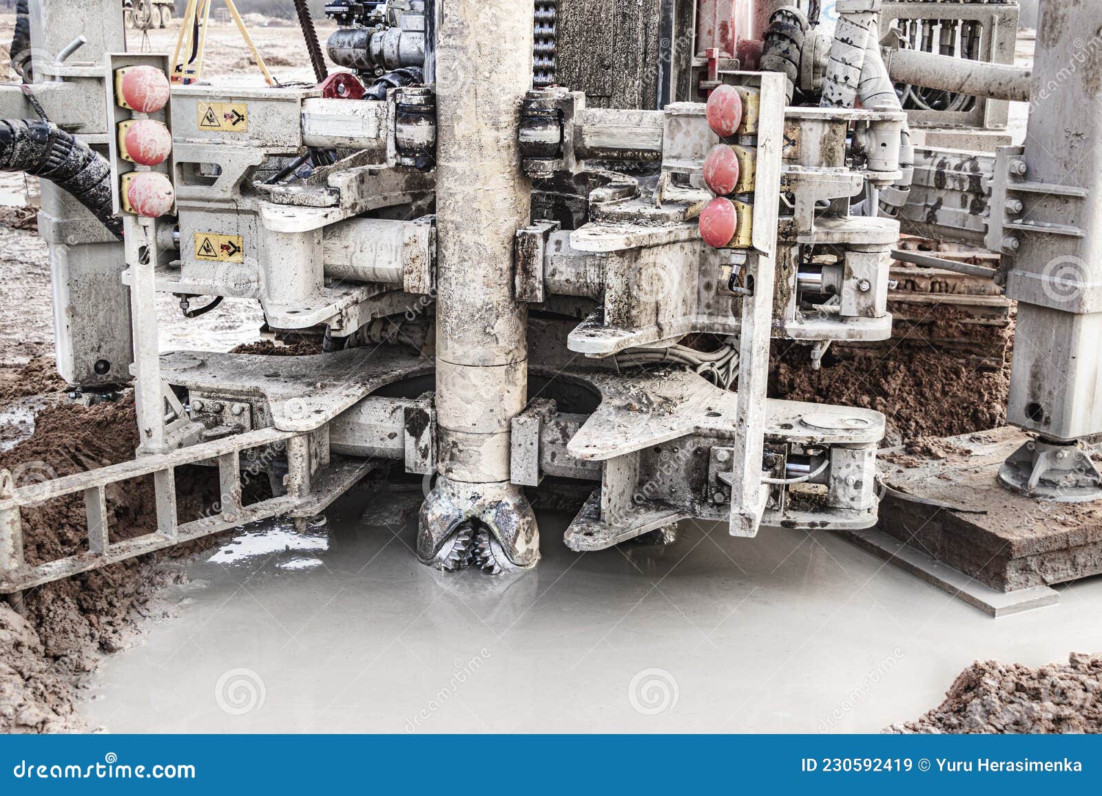 A Drilling Rig is Working on a Site. Deep Hole Drilling. Geological ...