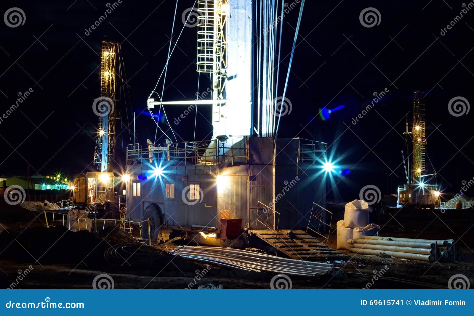 Drilling rigs stock image. Image of detail, work, mechanism - 69615741