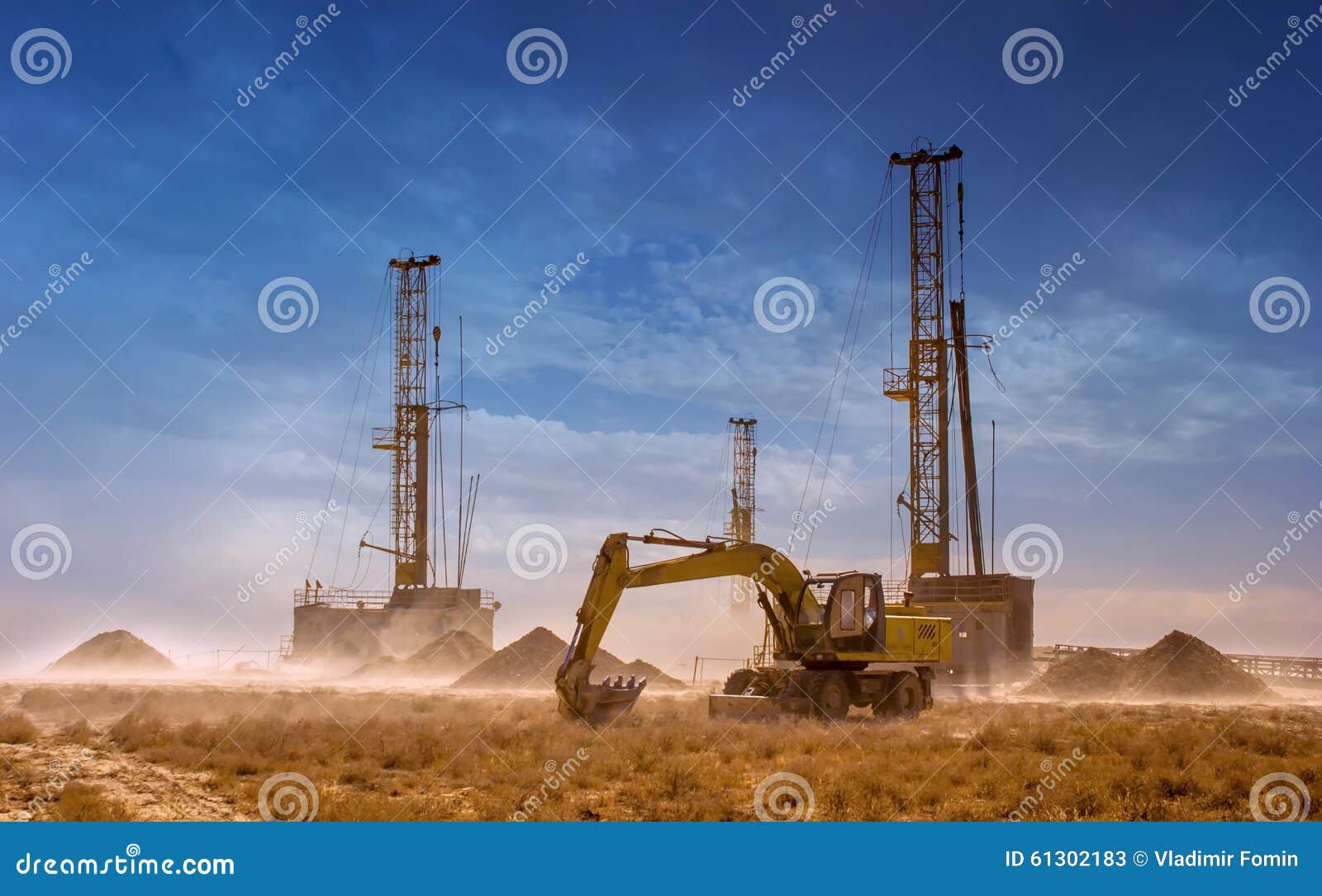 Drilling rigs stock image. Image of dust, land, drilling - 61302183