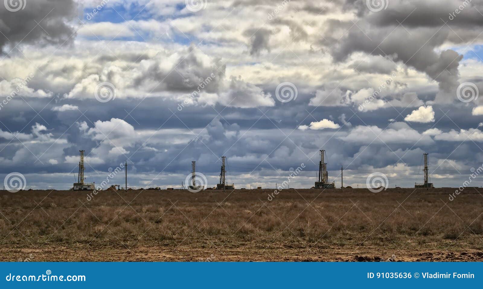 Drilling rigs. stock photo. Image of rigs, drilling, operation - 91035636