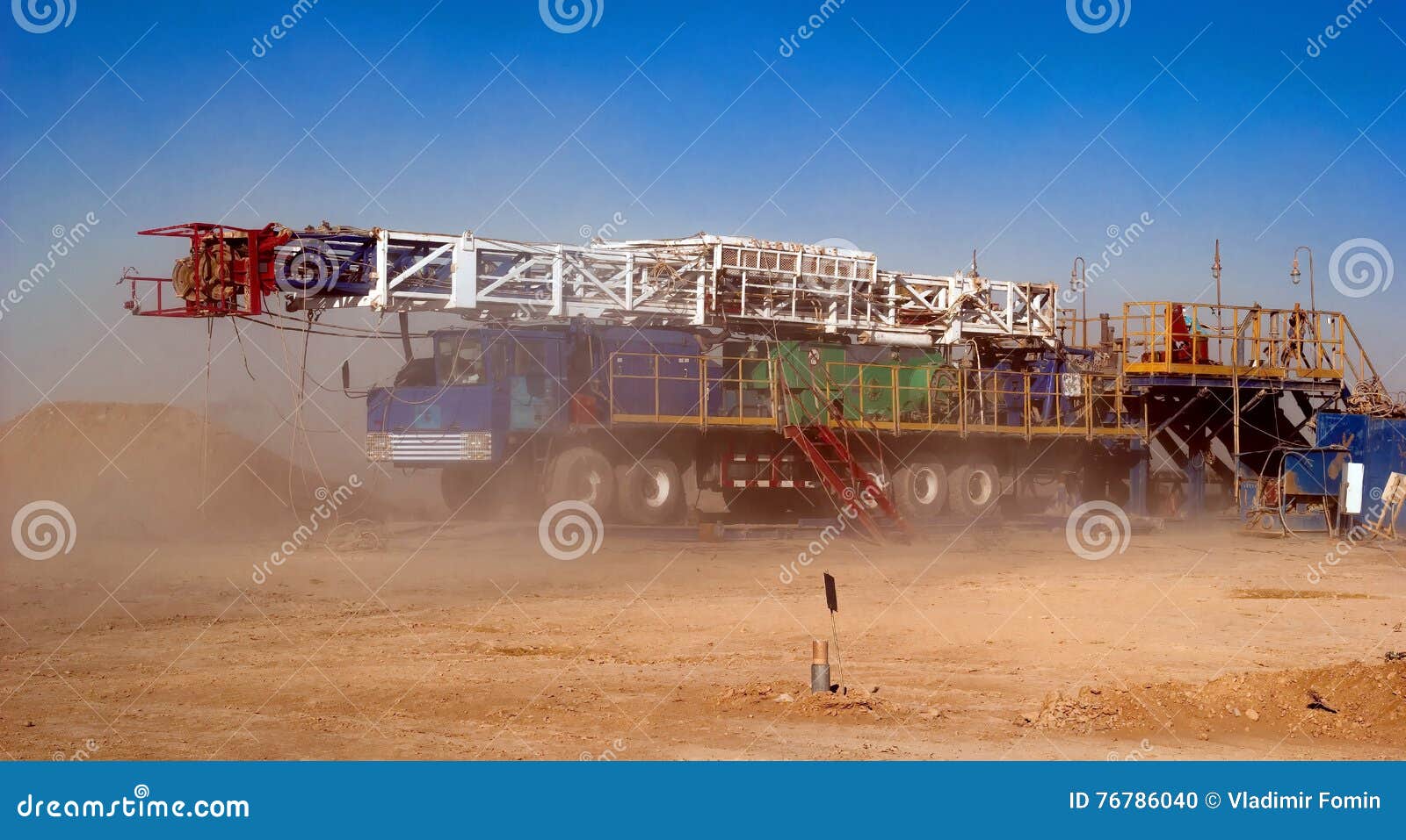 Drilling rigs. stock photo. Image of station, loader - 76786040