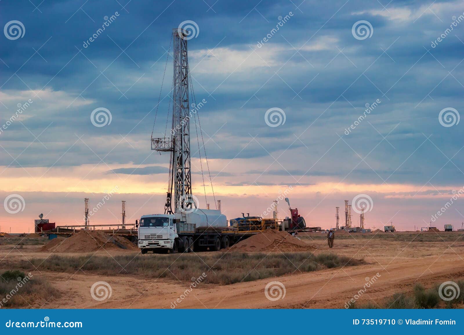 Drilling rigs. stock photo. Image of drill, kazakhstan - 73519710