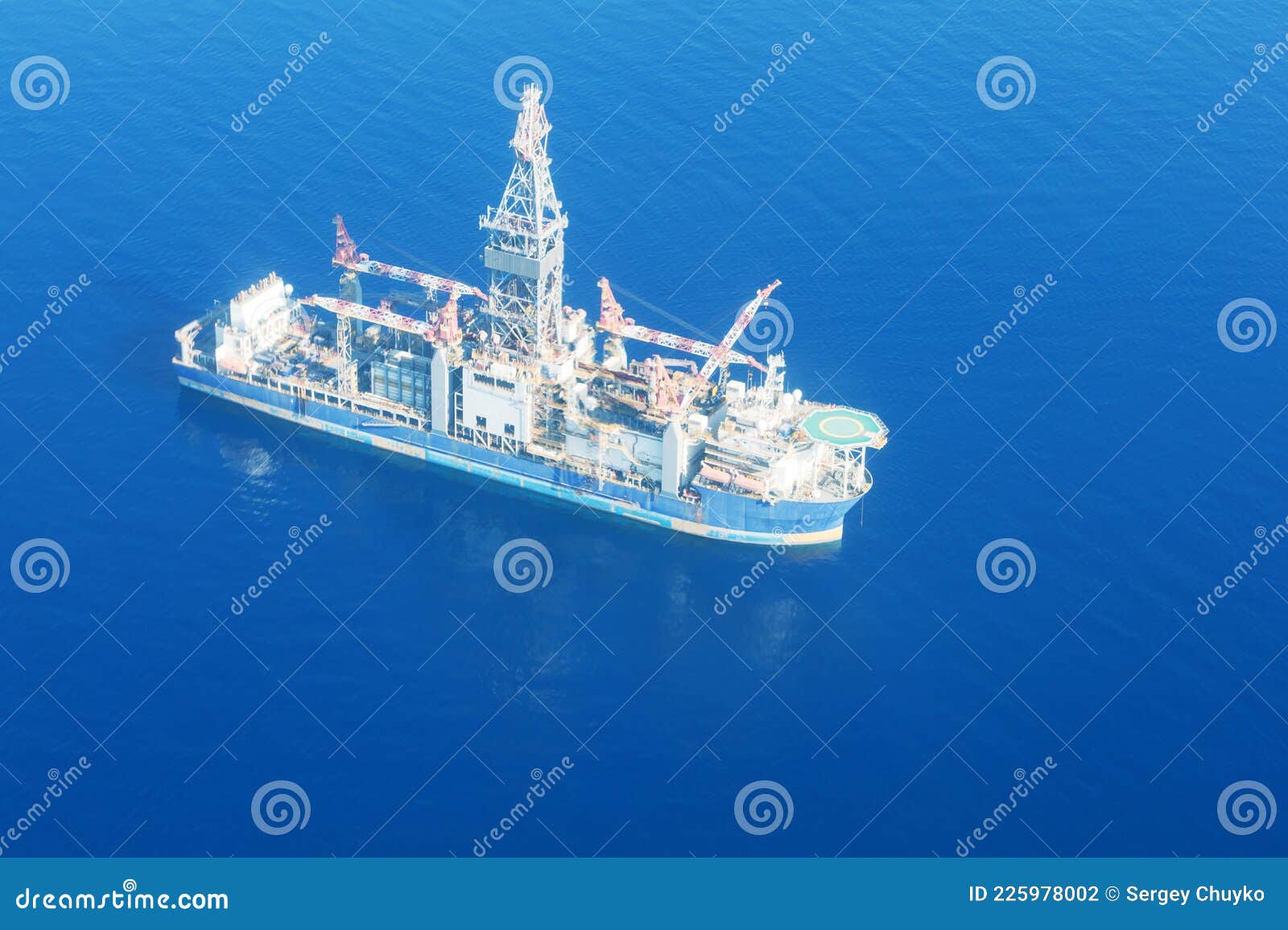 Drilling Ship in the Ocean. Stock Photo - Image of drill, technology ...