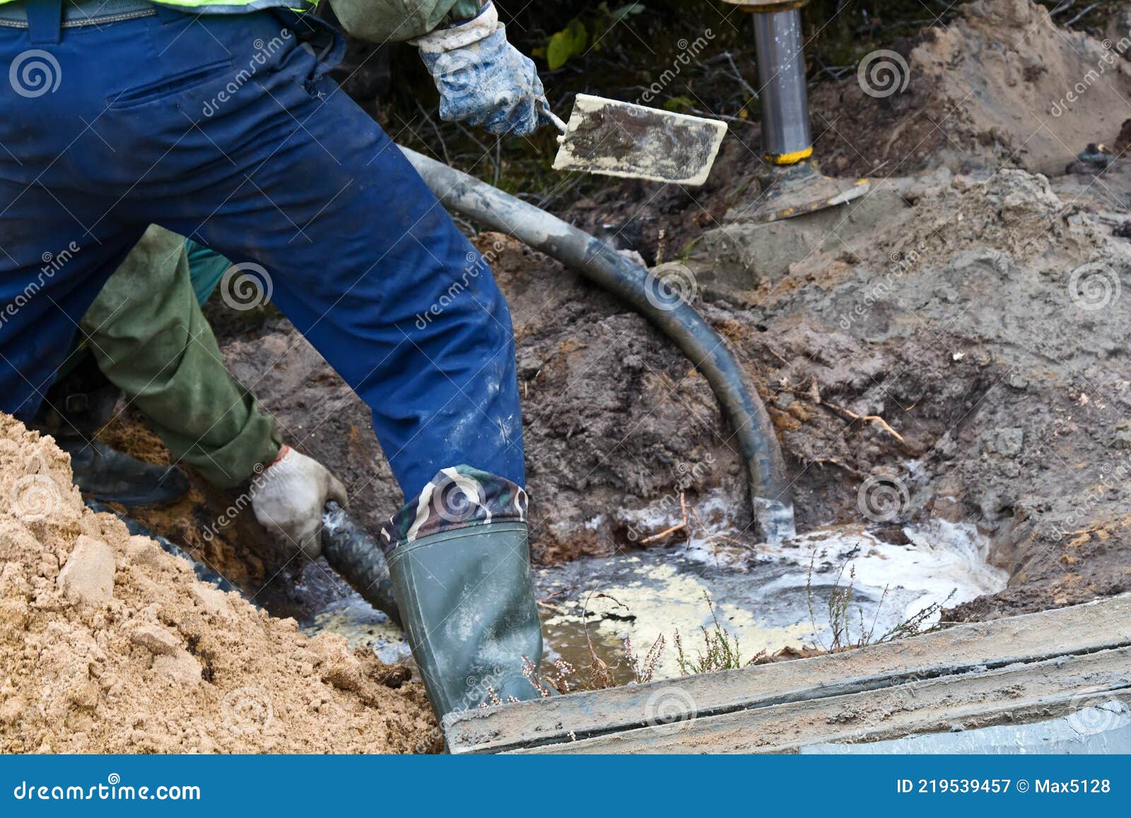 Drilling in Soil Science and Construction Stock Image - Image of ...