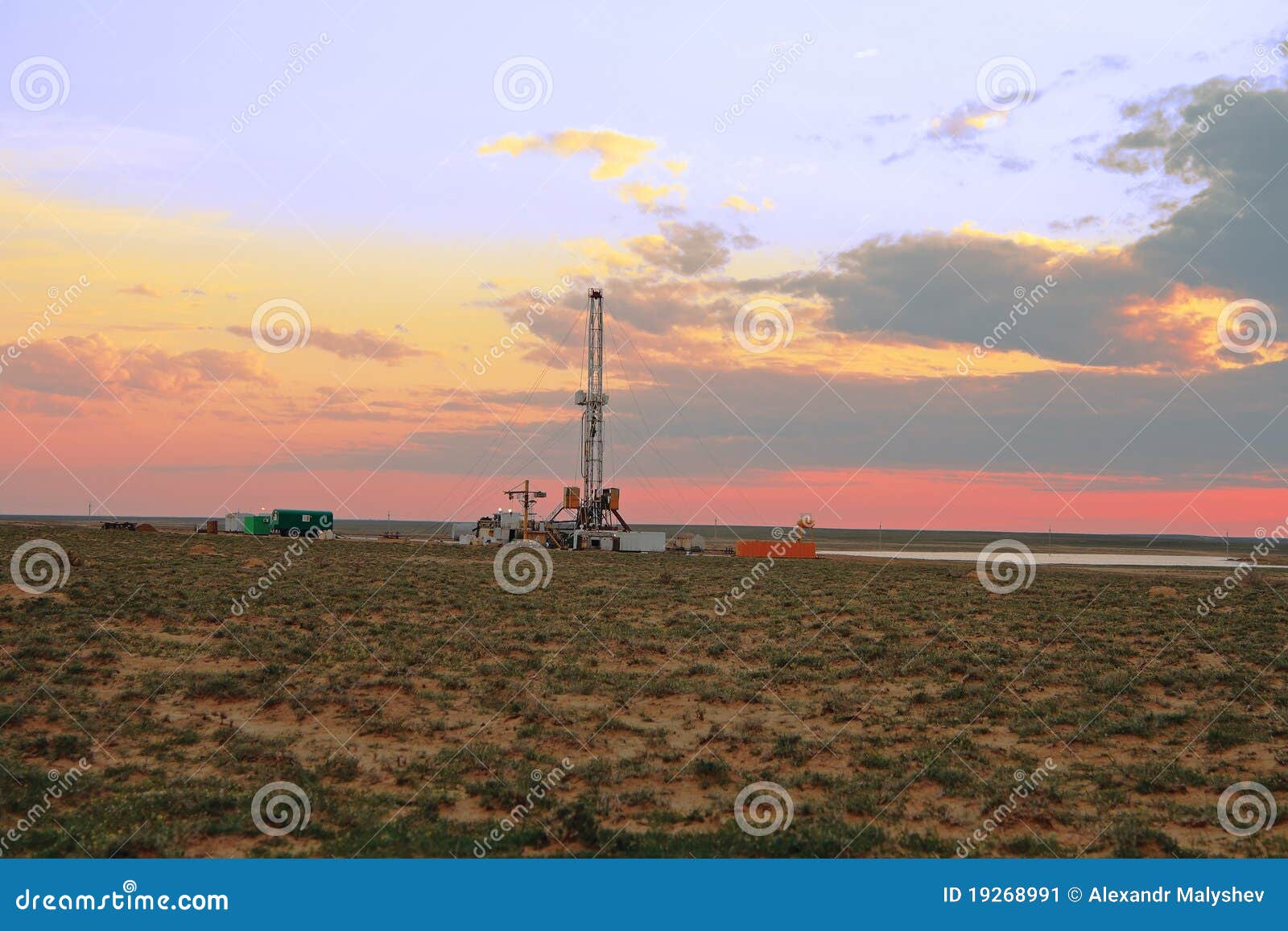 Drilling sunset. stock image. Image of drill, tool, engineering - 19268991