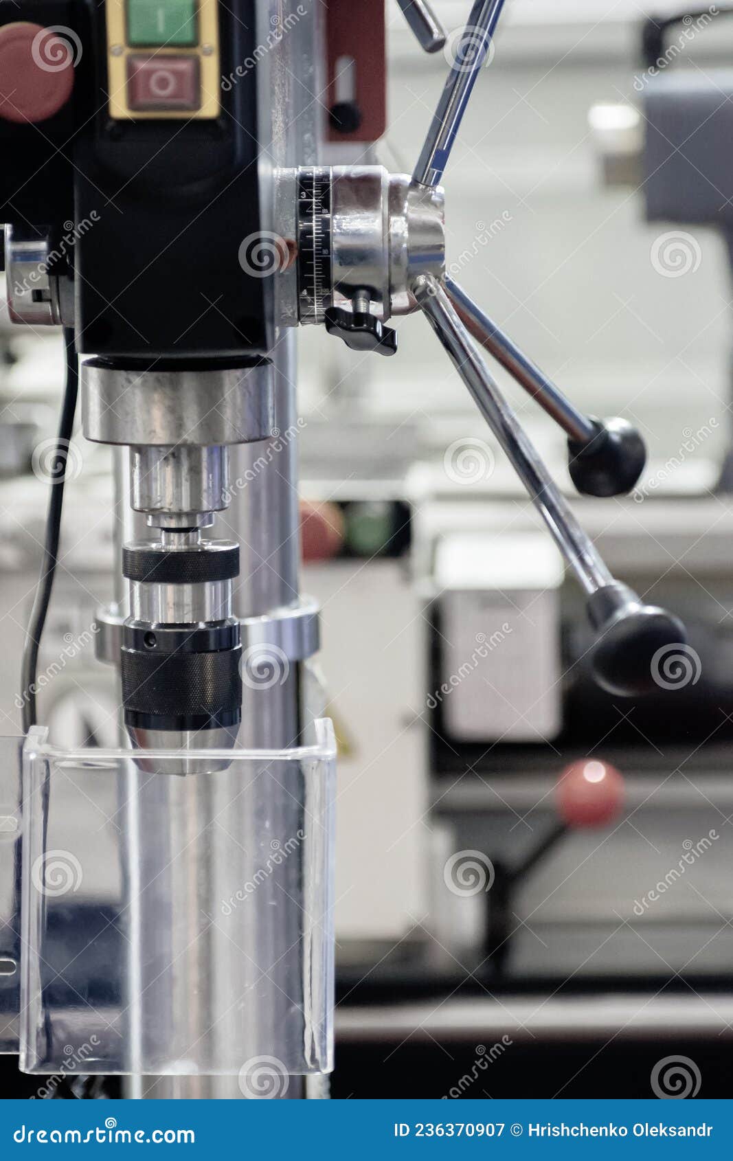 Drilling and Threading Machine Close Up Stock Image - Image of metal ...