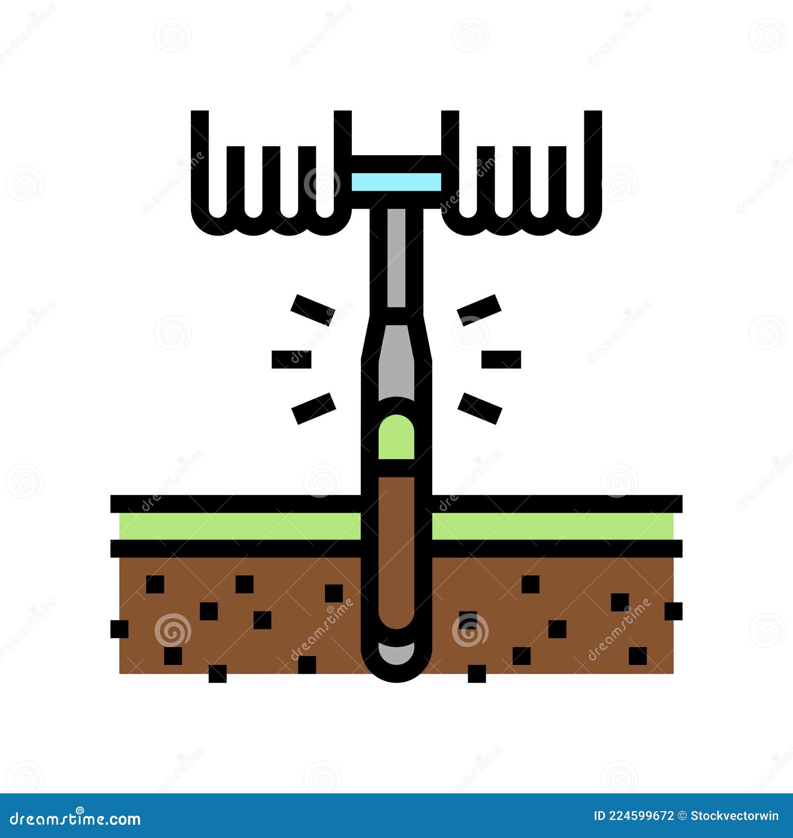 Drilling Tool for Soil Testing Color Icon Vector Illustration Stock ...
