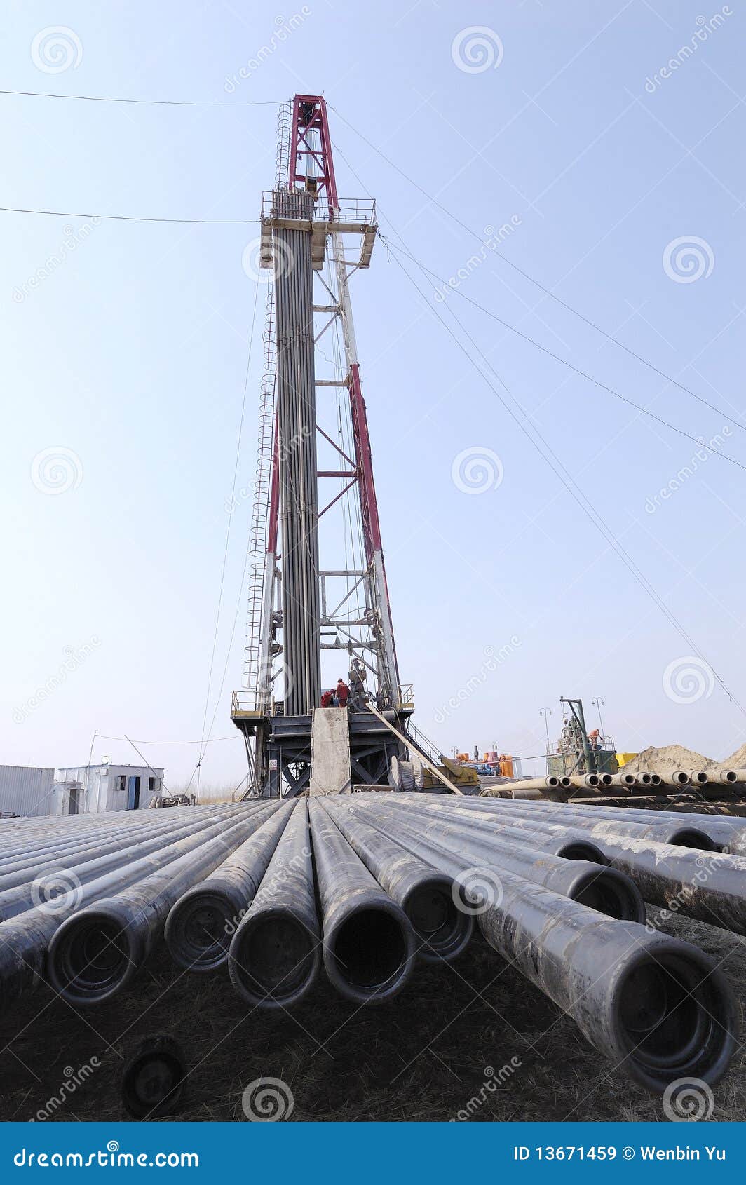 Drilling tower stock image. Image of rack, derrick, oilfield - 13671459