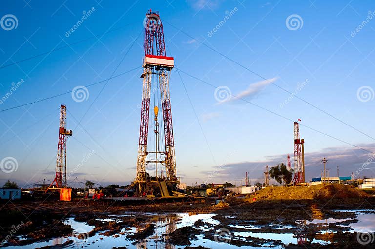 Drilling tower stock image. Image of working, crude, black - 9803737