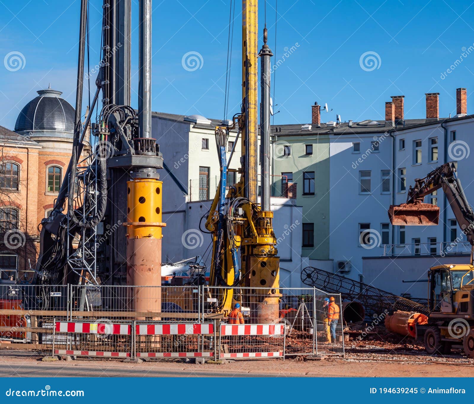 Drilling on an Underground Construction Site Stock Image - Image of ...