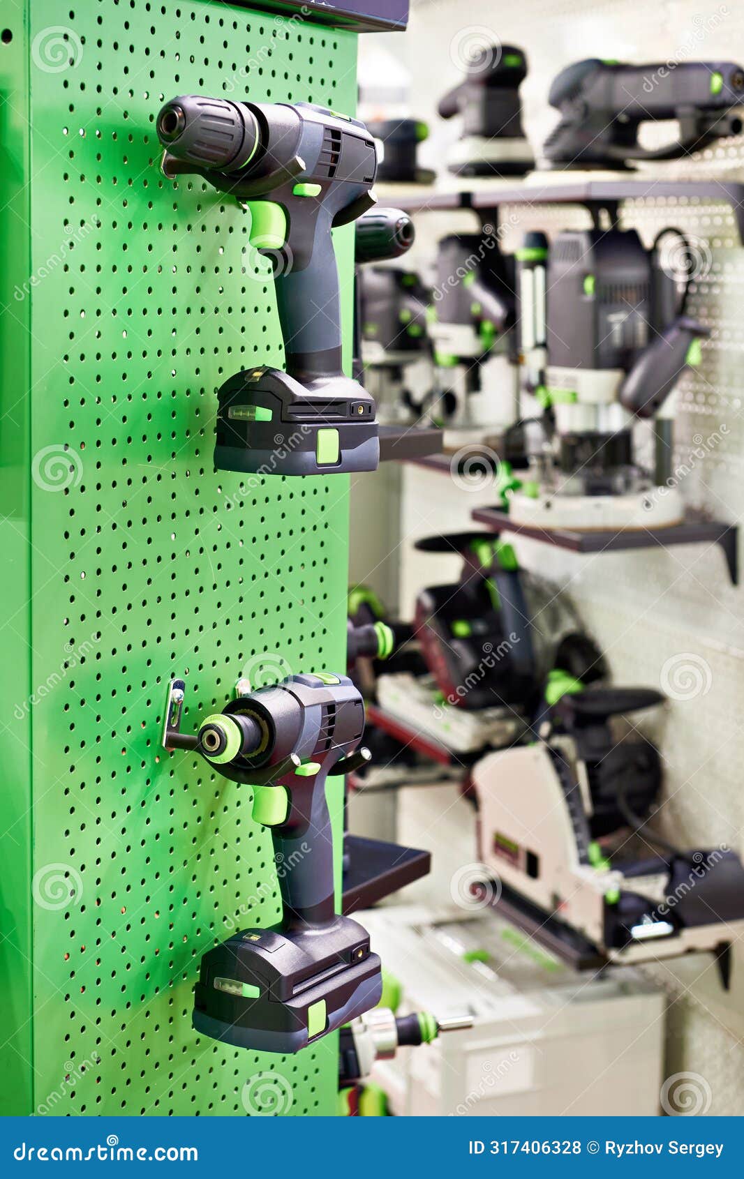 Drills and Electrical Tools in Store Stock Photo - Image of electrical ...