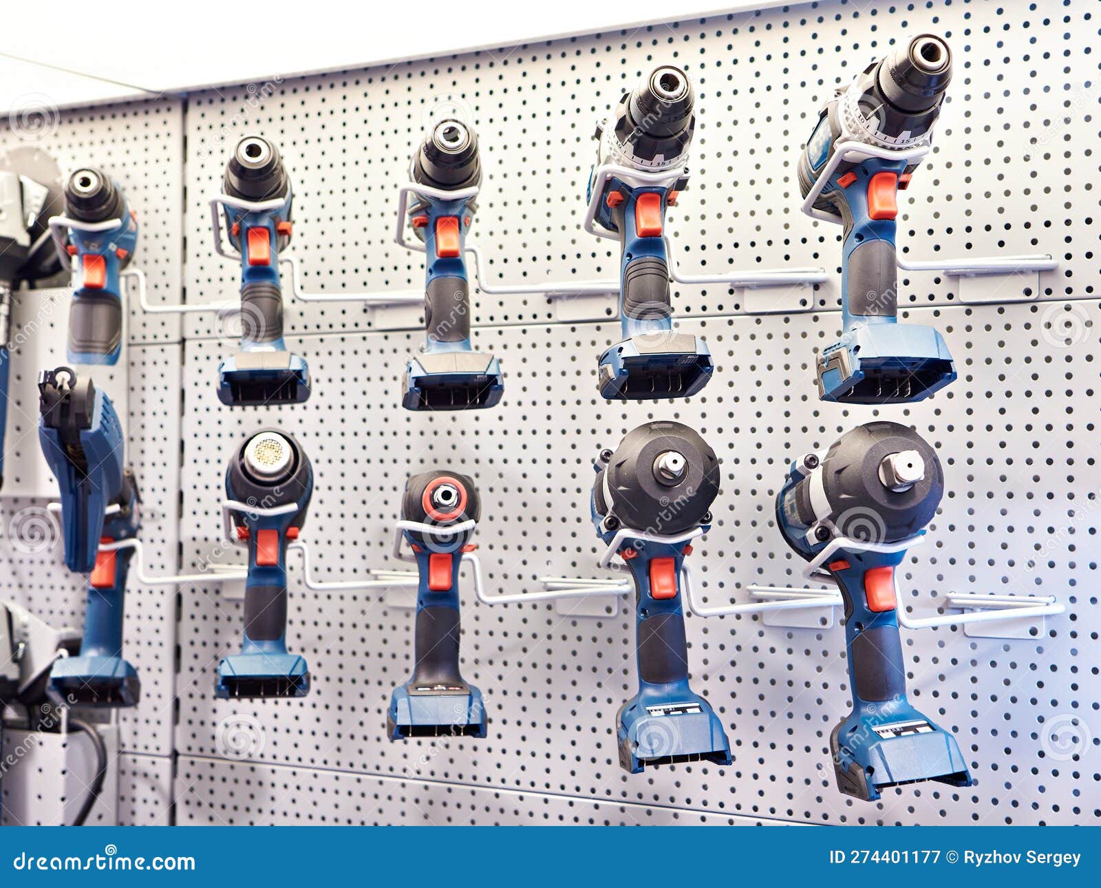 Drills in hardware store stock image. Image of electrical - 274401177