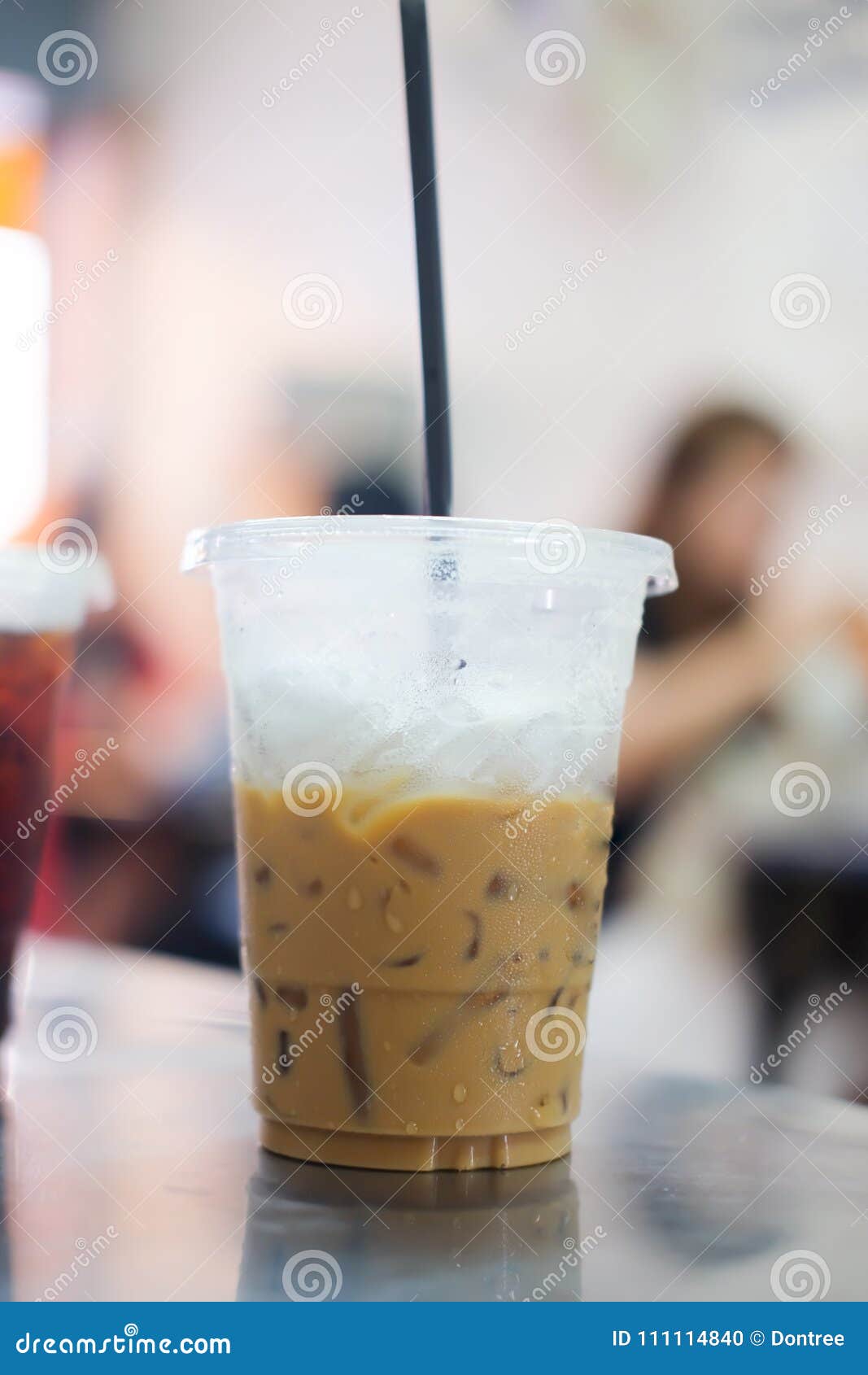 After dring Iced coffee stock photo. Image of iced, latte - 111114840