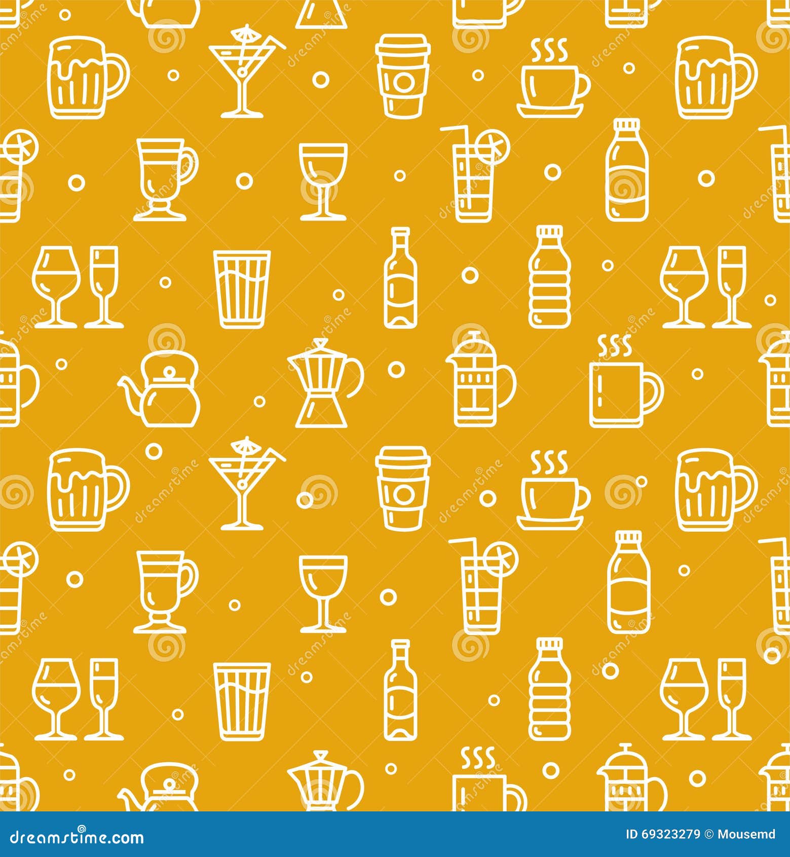 Drink Background for Bar Restaurant. Vector Stock Vector - Illustration ...