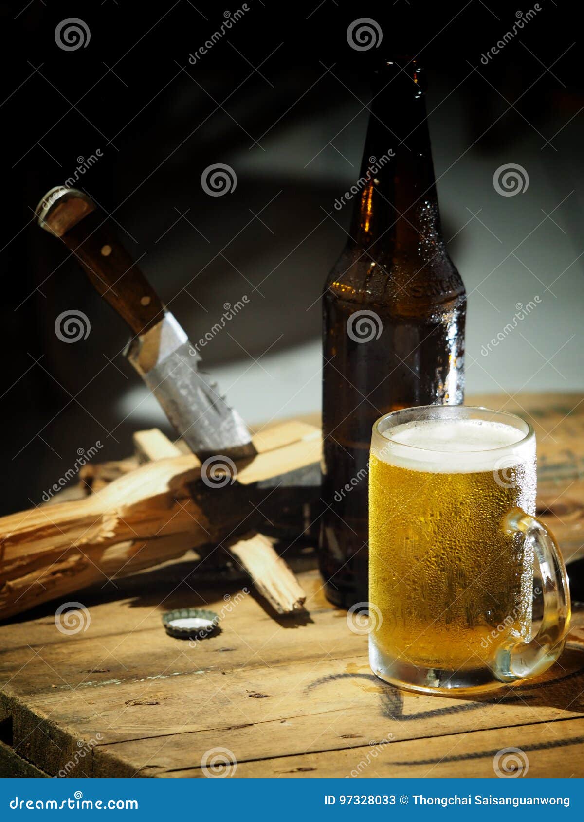 Drink beer after work stock image. Image of food, alcohol - 97328033