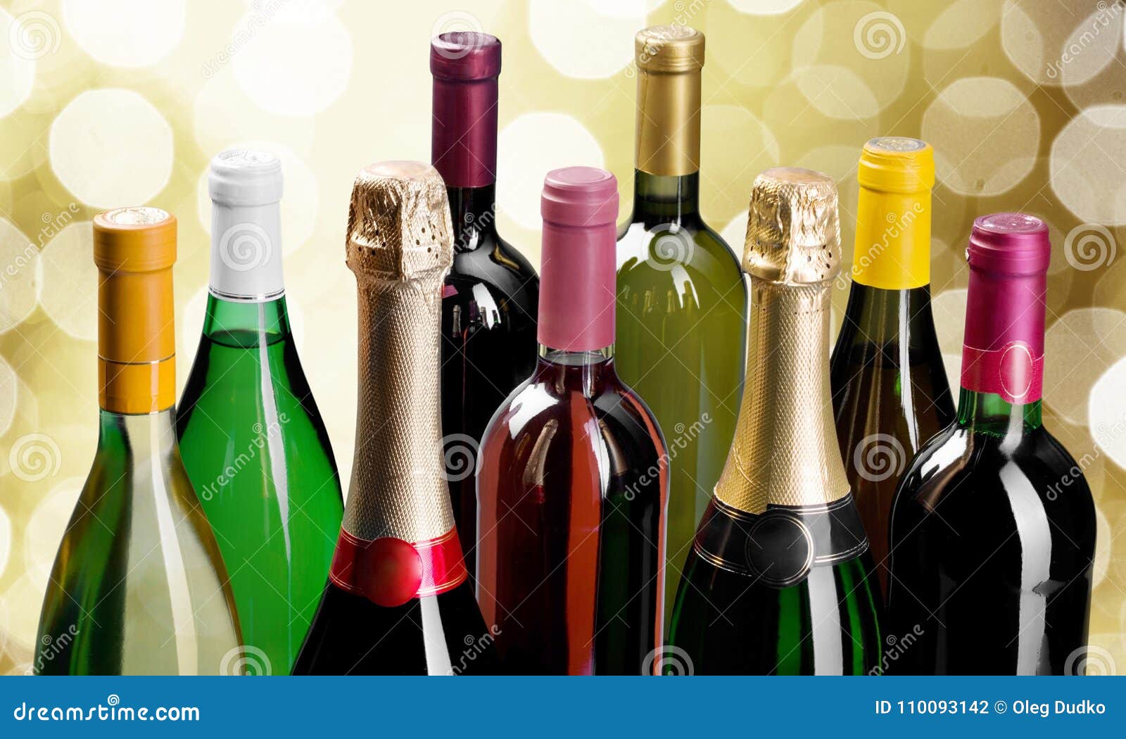 Alcohol Drinks Bottles on Light Background Stock Photo - Image of event ...