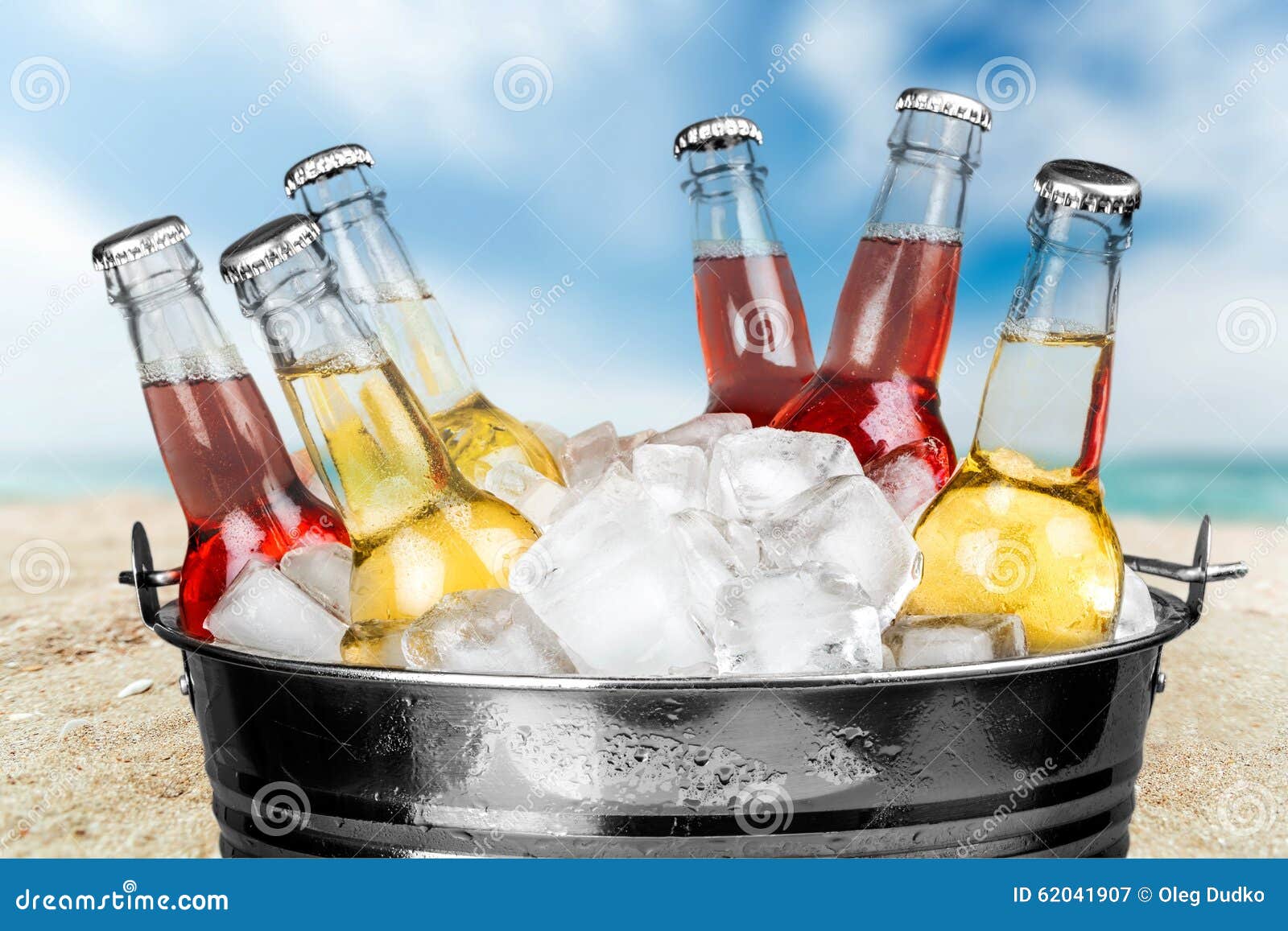 Drink Bottles stock image. Image of metal, bucket, drink - 62041907