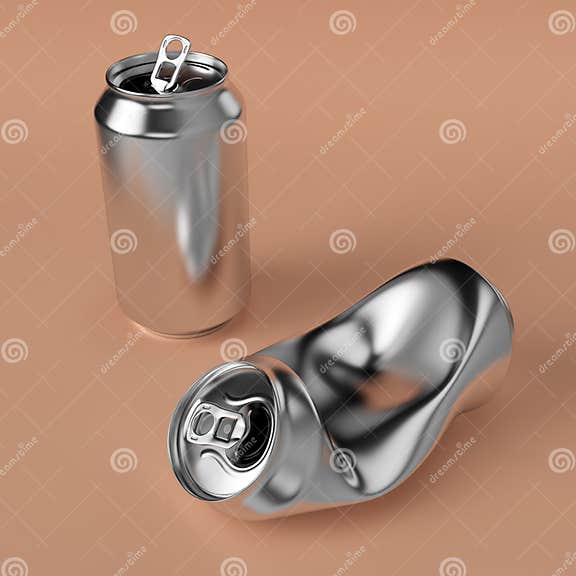 Drink can deformed stock illustration. Illustration of metal - 16651109