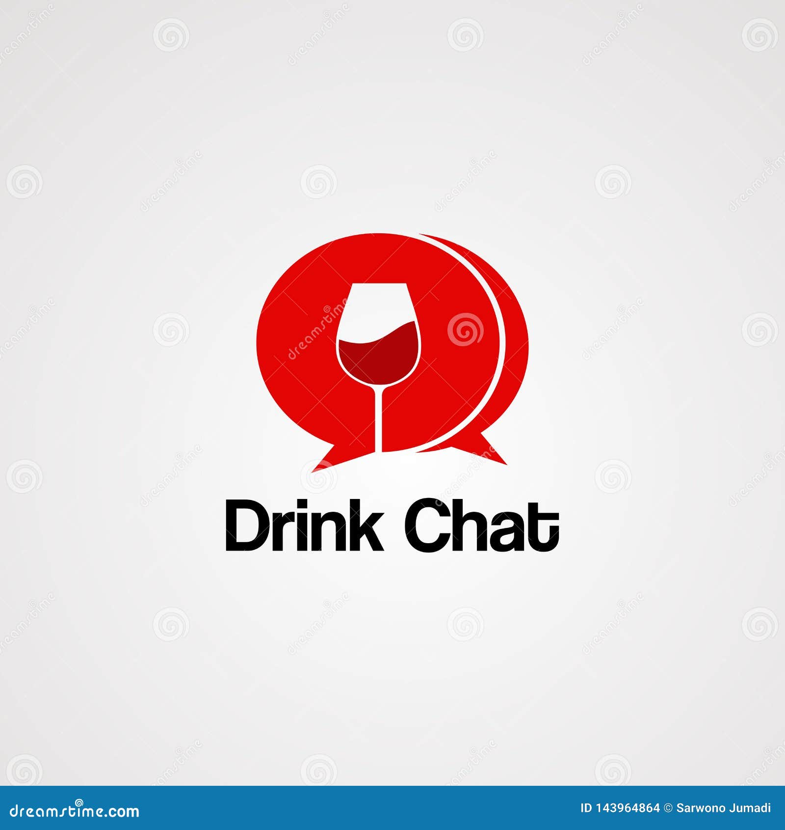 Drink Chat Logo Vector,icon,element, and Template Stock Vector ...