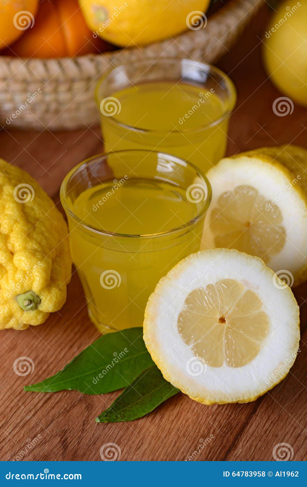 Drink with citron juice stock photo. Image of drink, fruit - 64783958