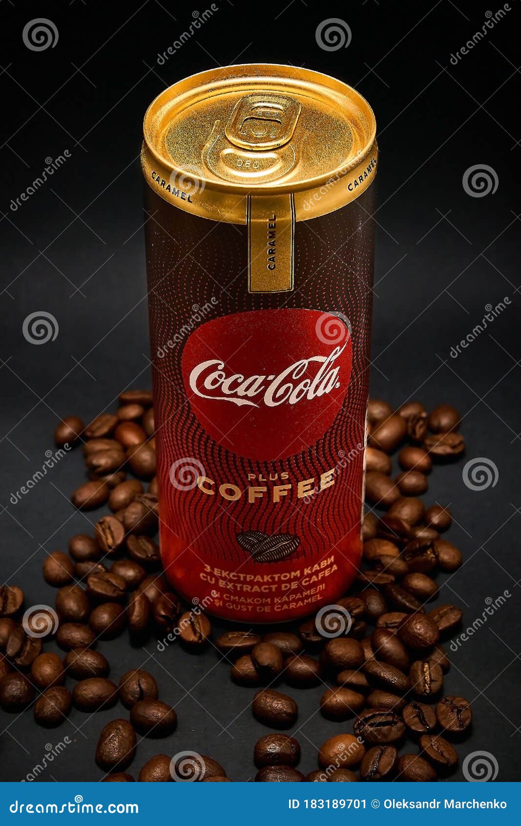 Drink Coca-Cola with Coffee Extract and Caramel Flavor. Editorial ...