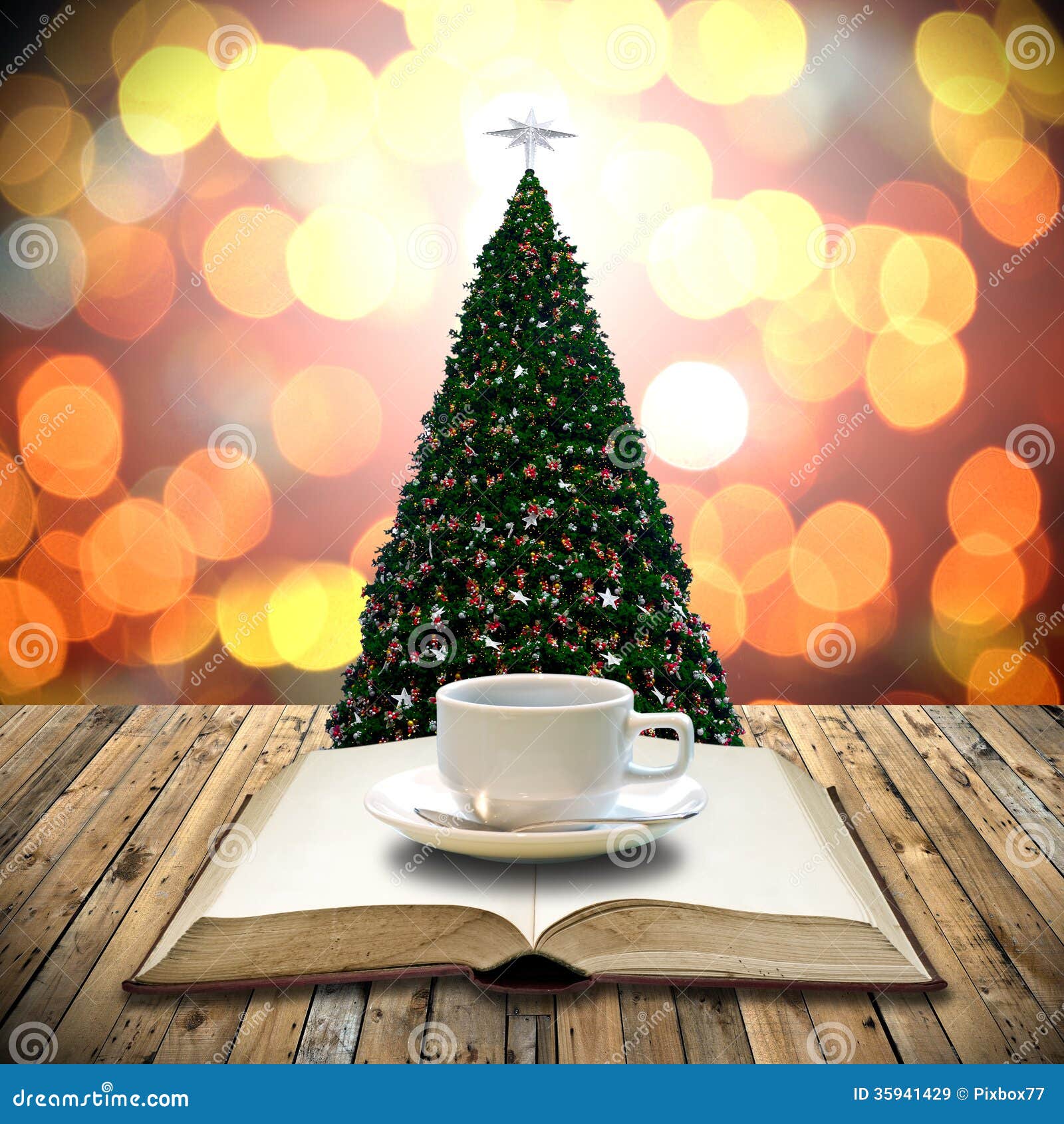 Drink Coffee with Bible in Christmas Day Stock Image - Image of ...