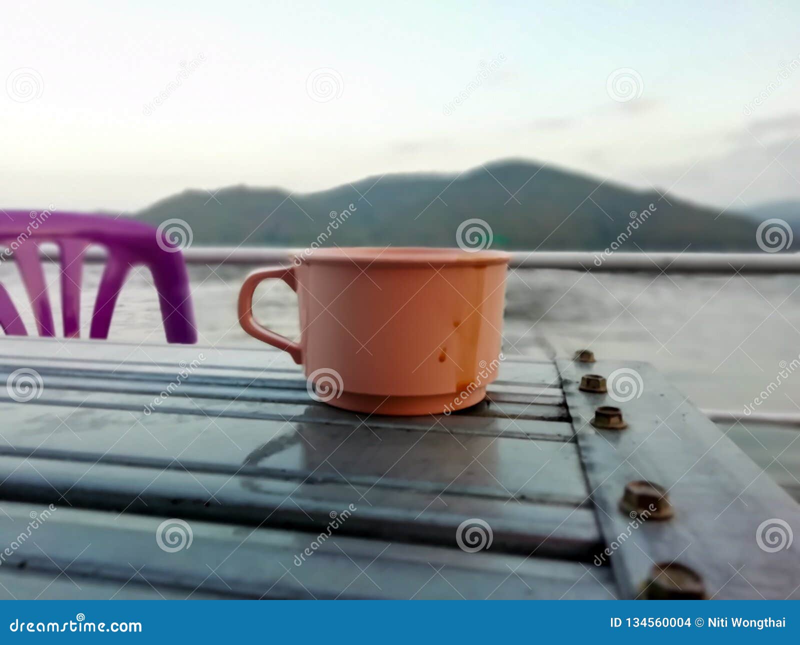 Drink Coffee in the Middle of the Dam Stock Photo - Image of coffee ...