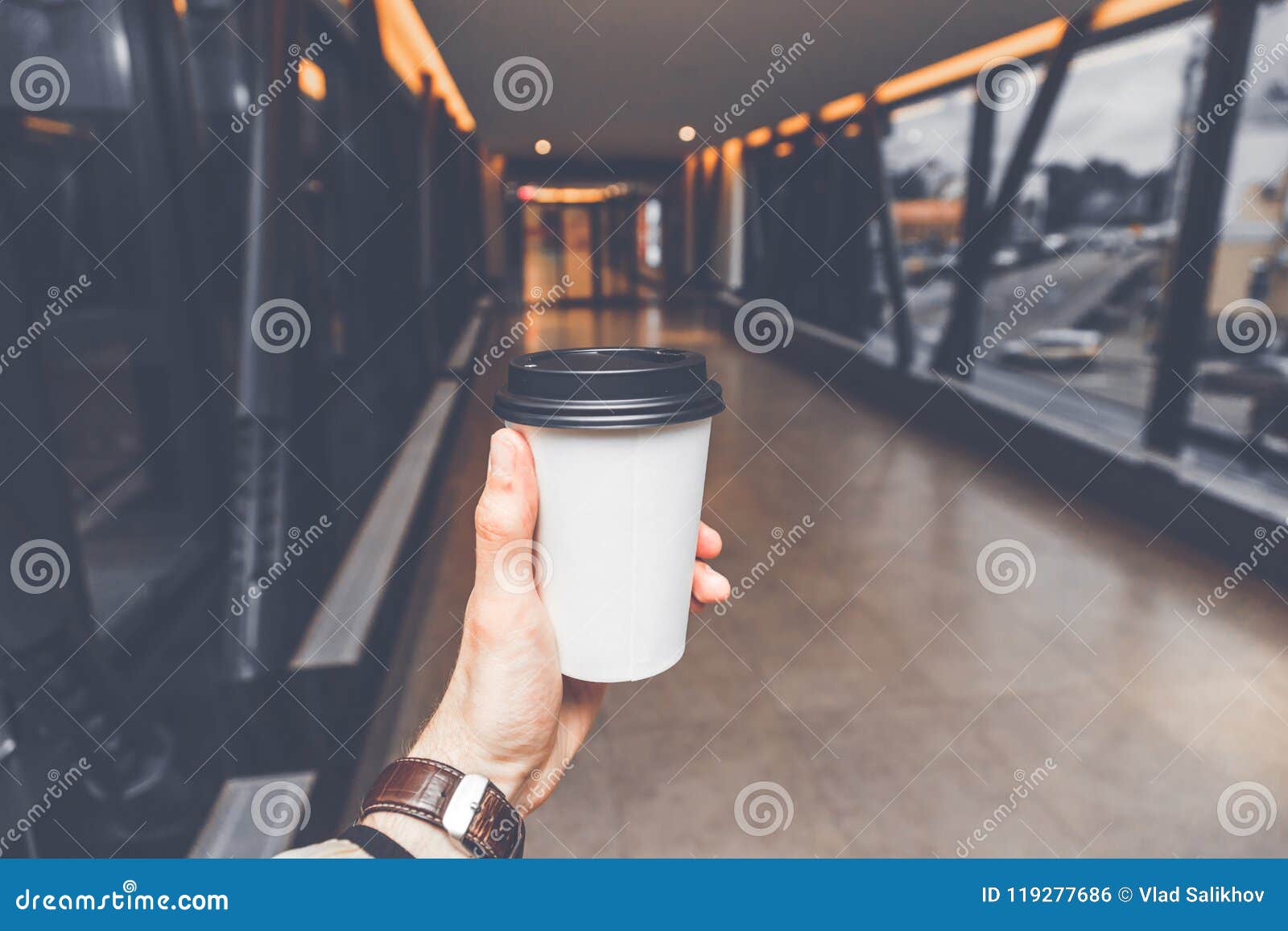 Drink Coffee on the Way To Work. Stock Photo - Image of hold ...