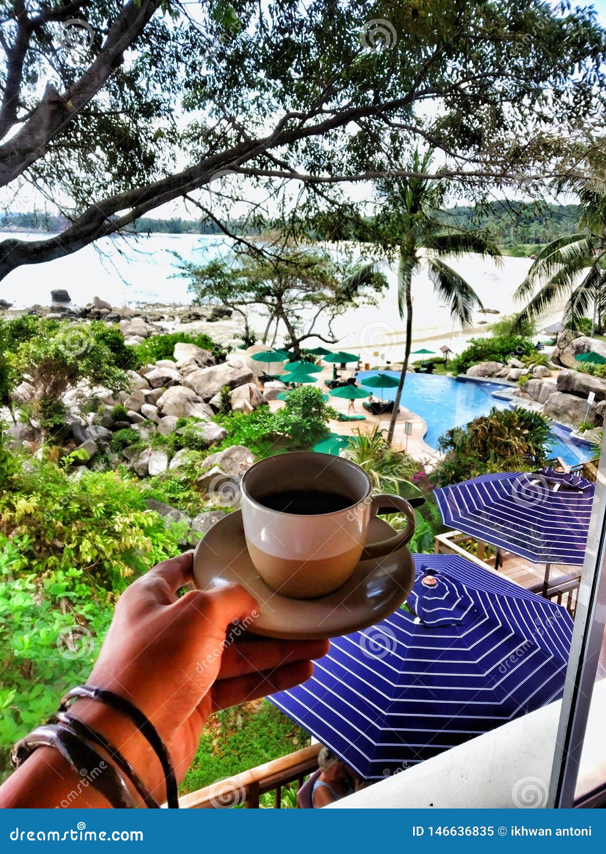 Drink Coffee with a Wonderful View Stock Image - Image of wonderful ...