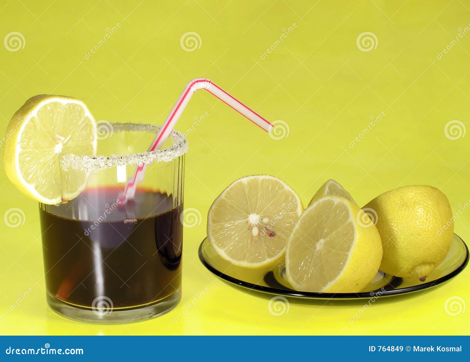 Drink cola and lemons stock image. Image of macro, food - 764849