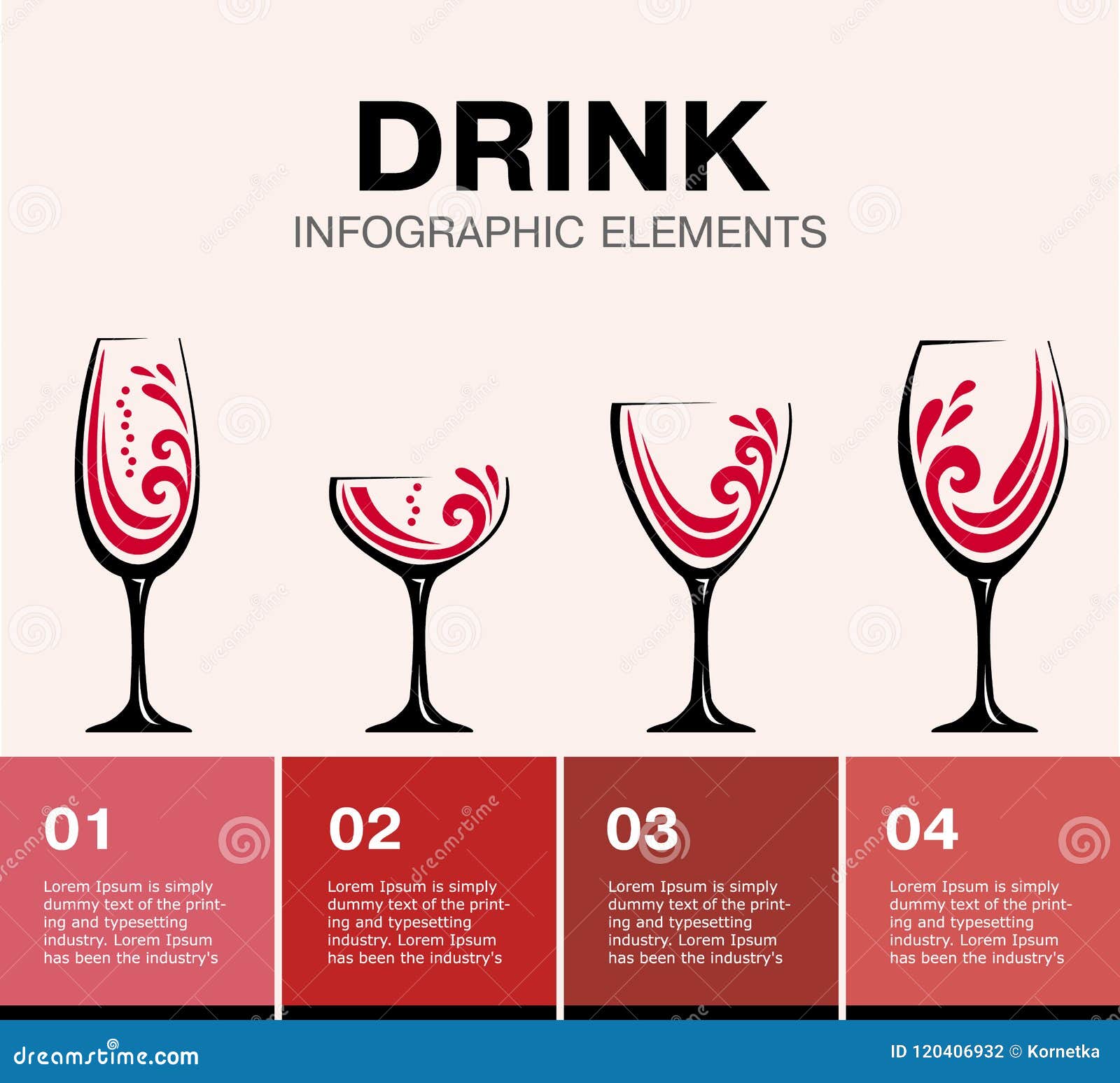 Drink Design Elements. Vector Business Template for Presentatio Stock ...